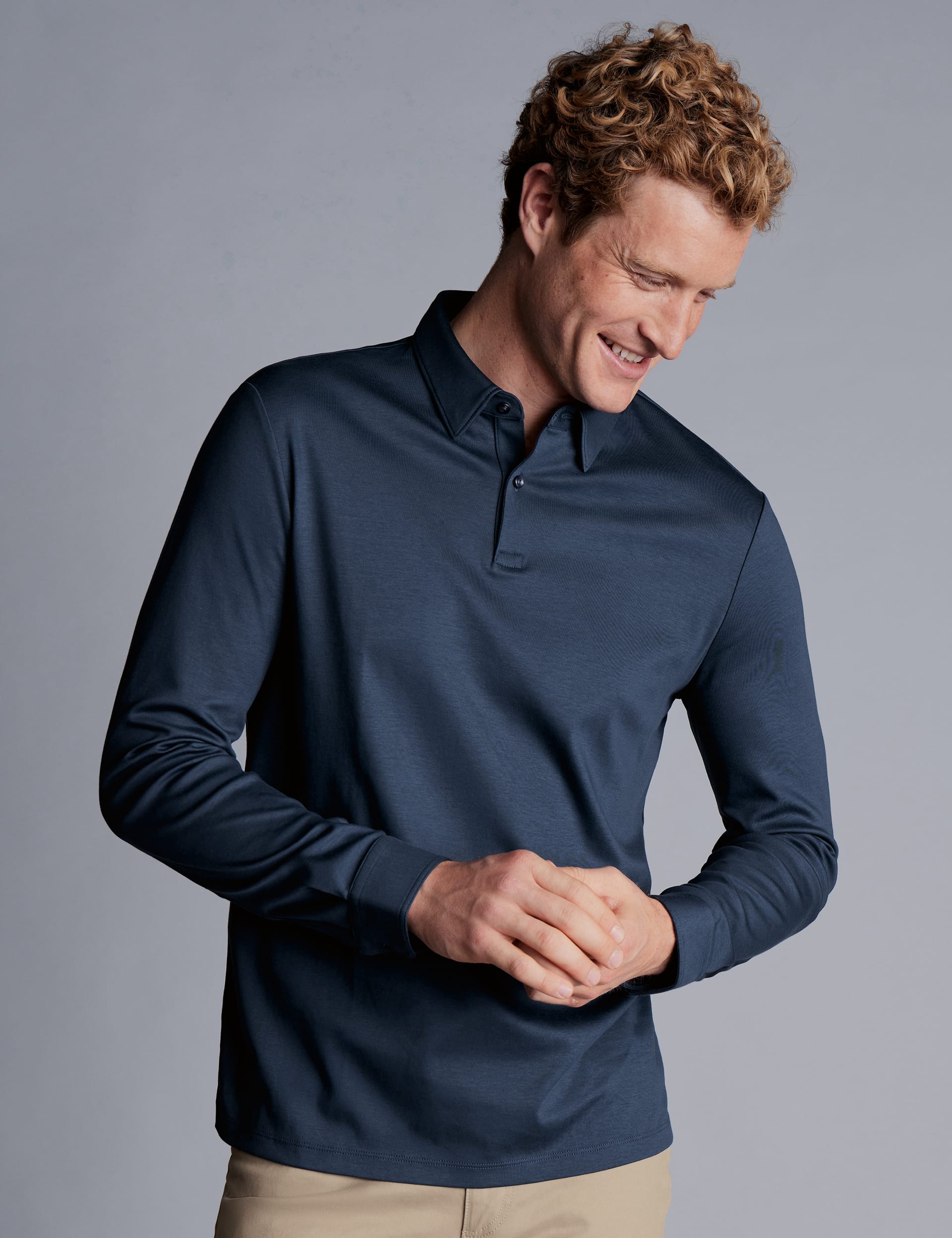 Long-sleeved Men’s Polo Shirts | M&S