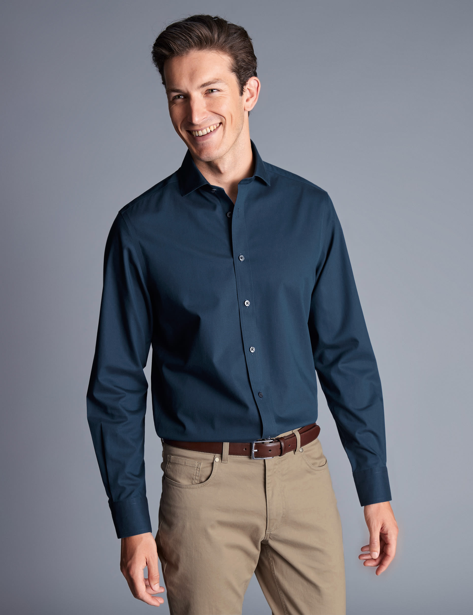 Slim Fit Non Iron Pure Cotton Twill Shirt | Charles Tyrwhitt | M&S
