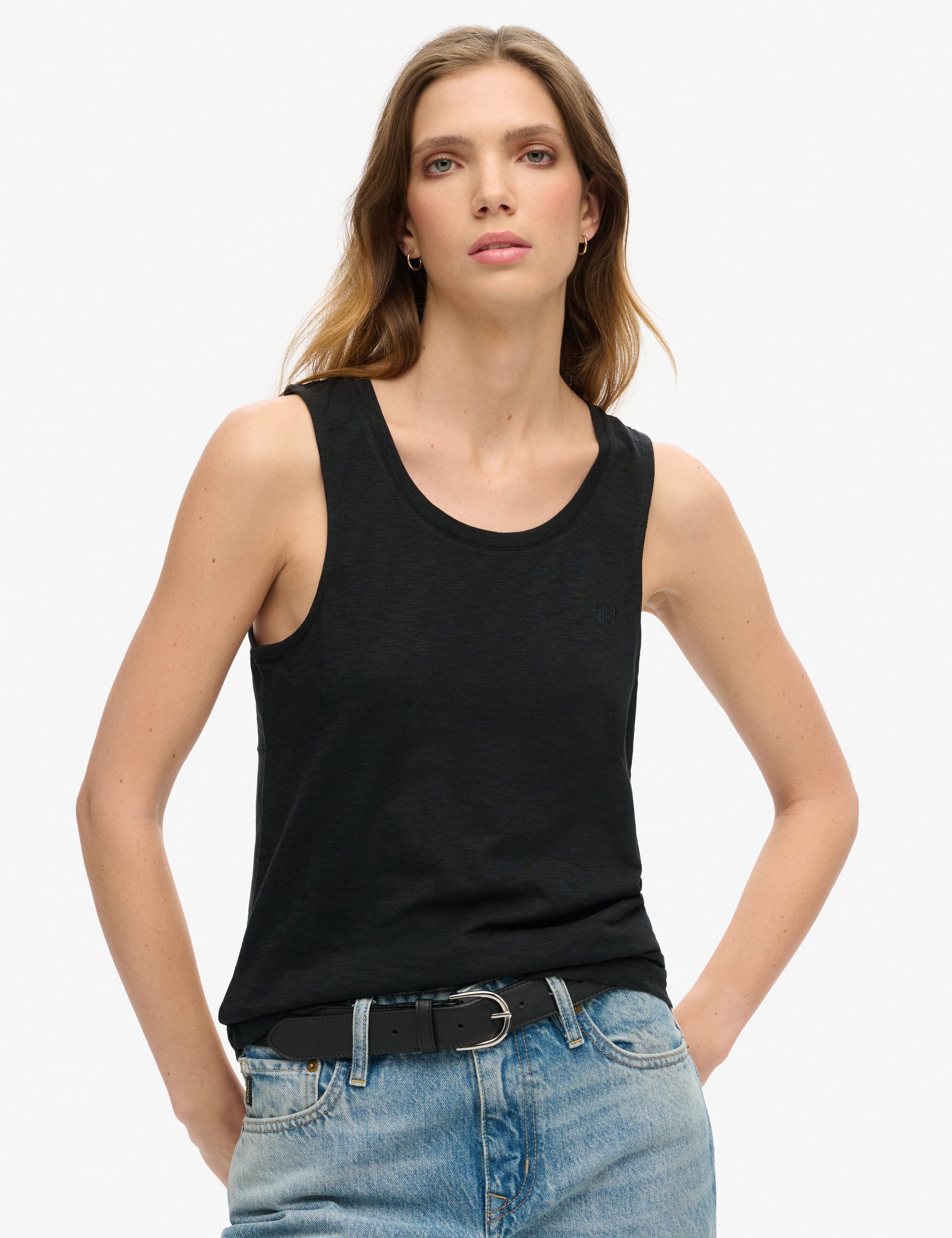 Cotton Rich Scoop Neck Tank Top | Superdry | M&S