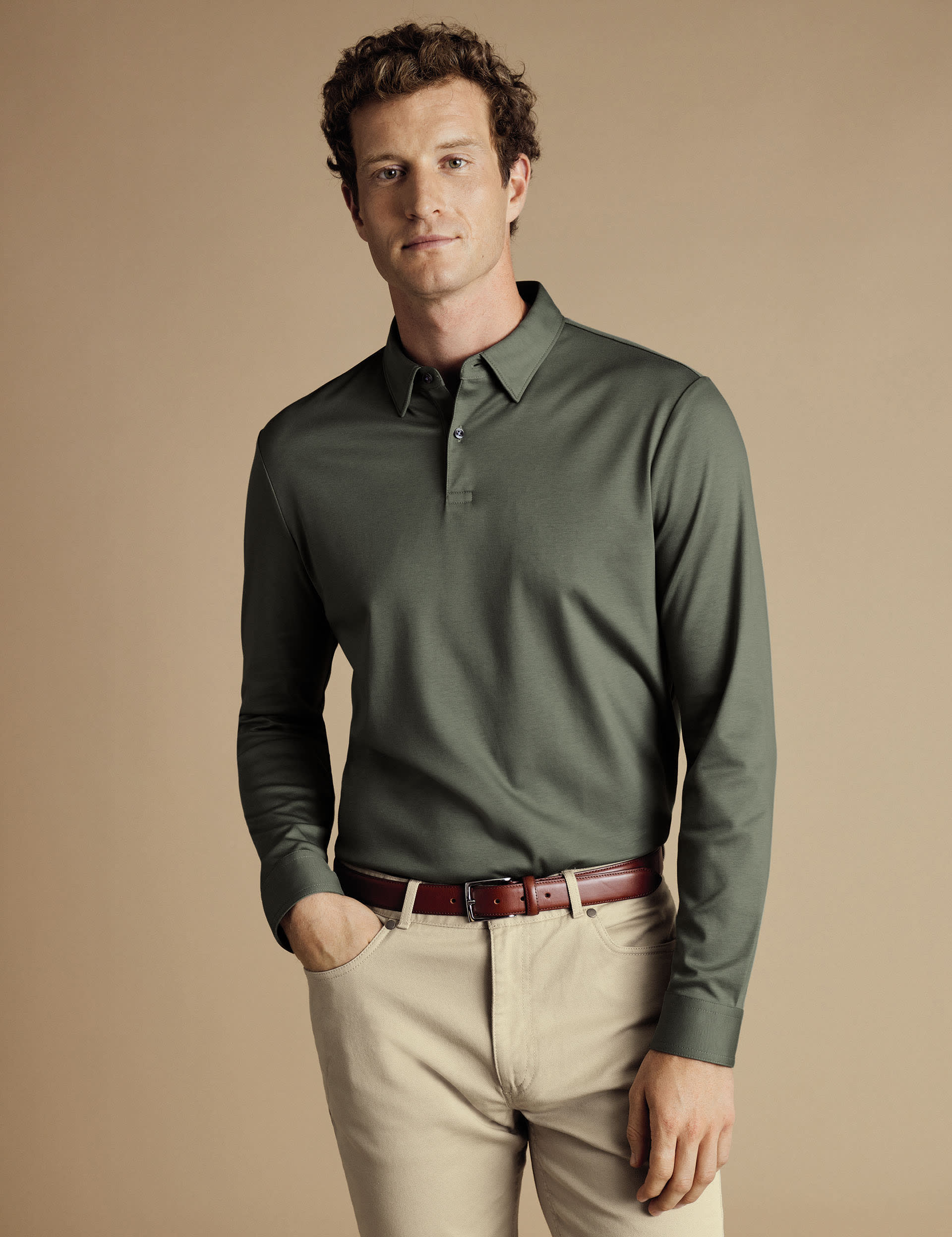 Long-sleeved Men’s Polo Shirts | M&S