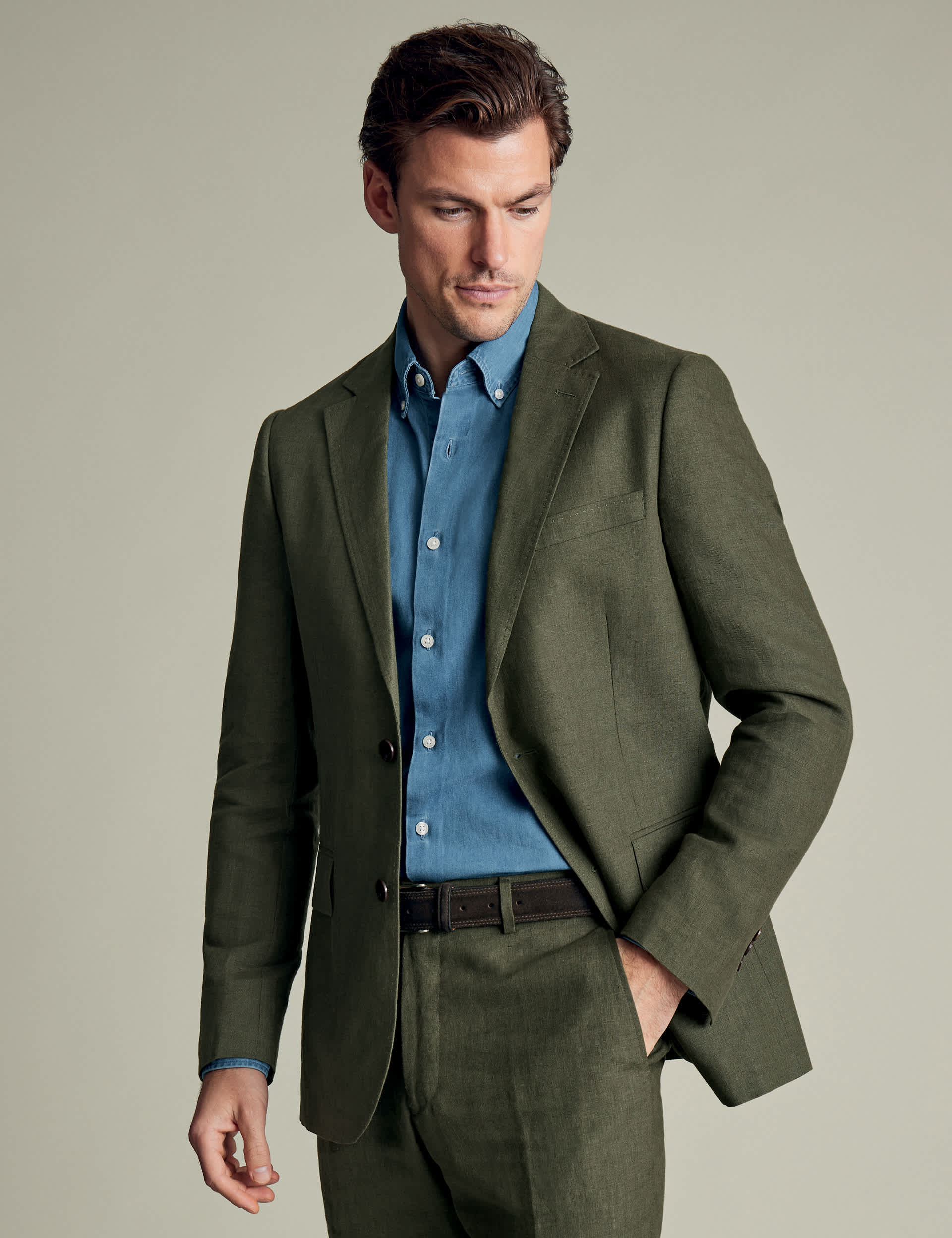 Slim Fit Pure Linen Suit Jacket | Charles Tyrwhitt | M&S