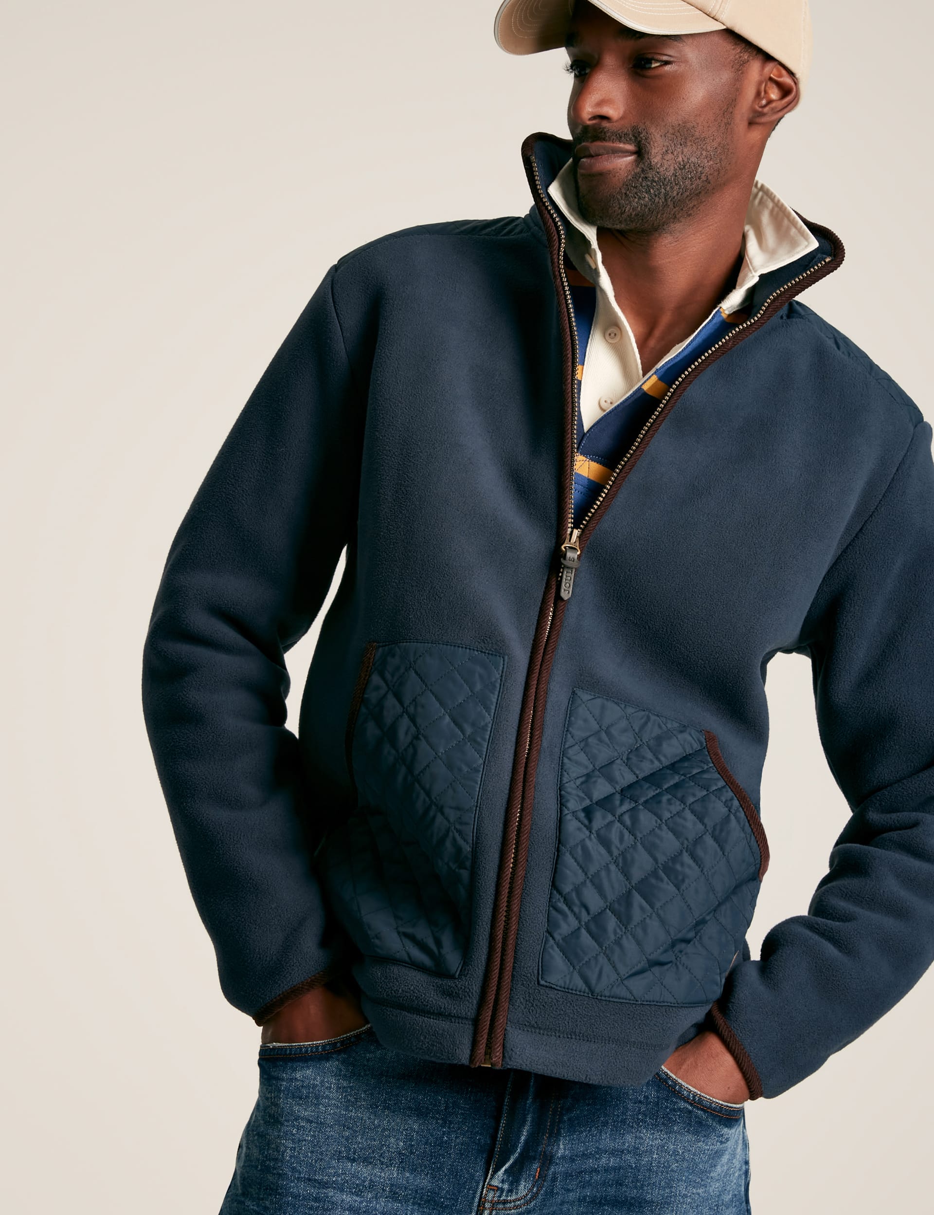 Fleece Funnel Neck Zip Up Jacket | Joules | M&S