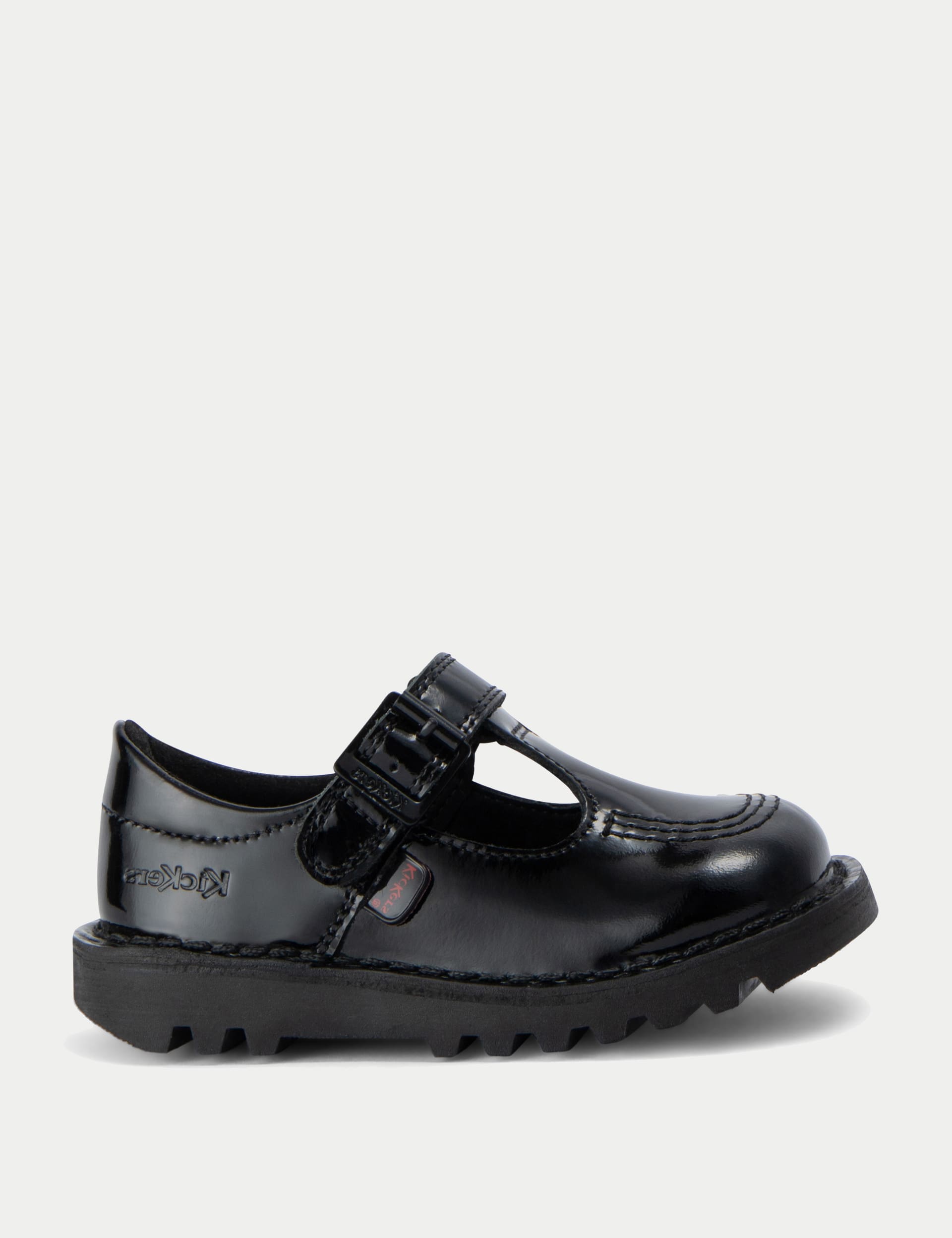 Kids' Patent Riptape T-Bar School Shoes (7 Small - 12 Small) | Kickers ...