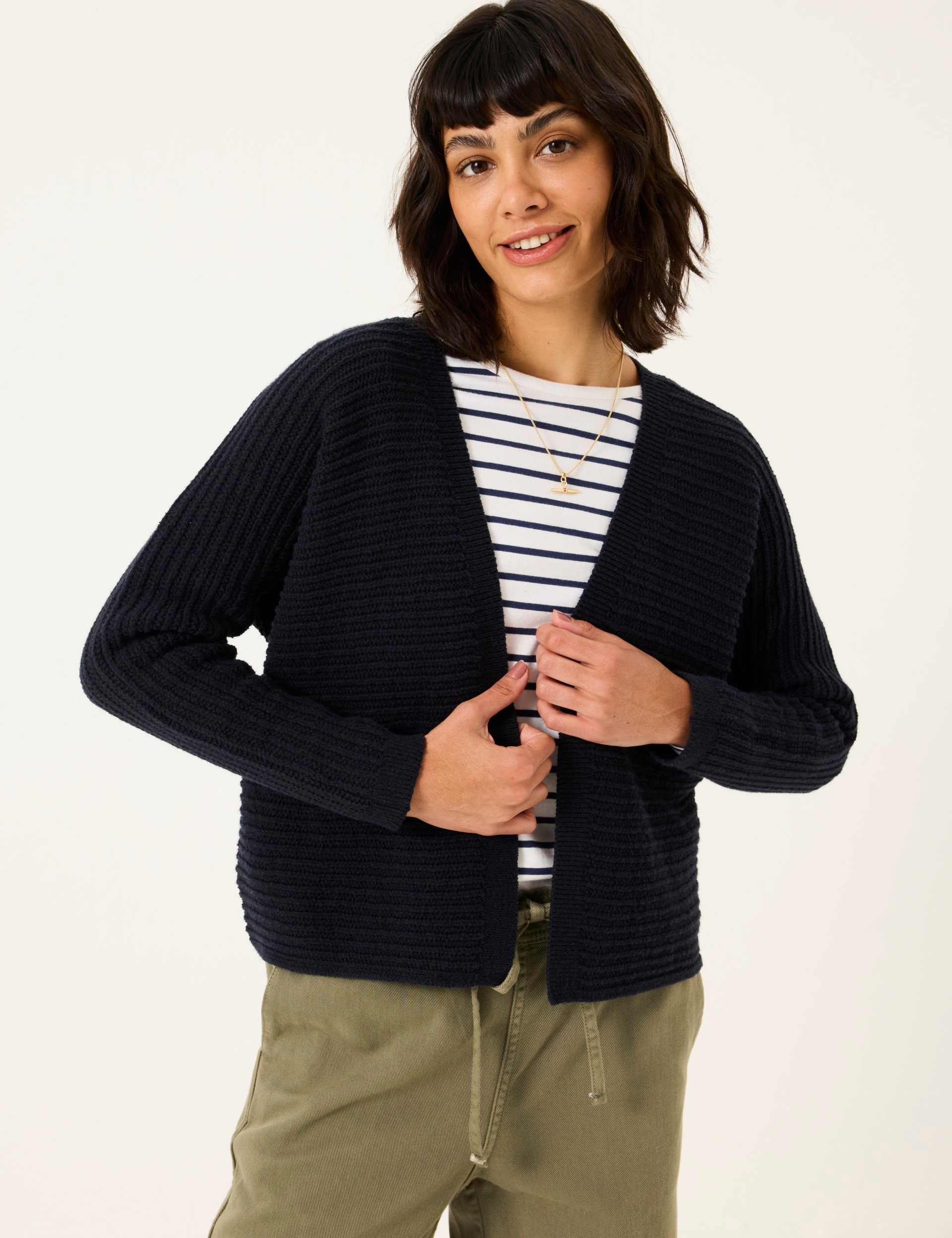 Cotton Rich Textured Cardigan | FatFace | M&S
