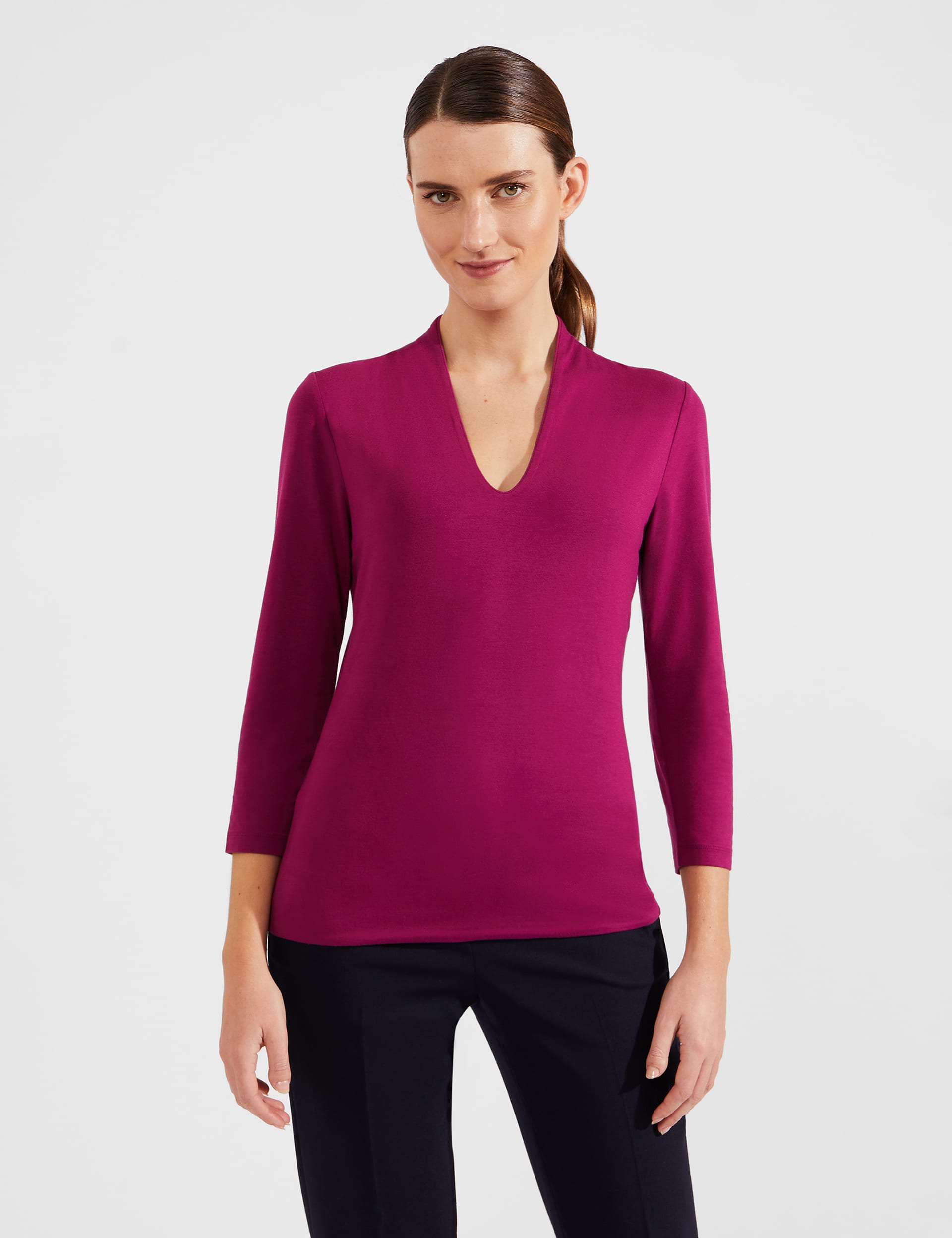 Jersey V-Neck Top | HOBBS | M&S