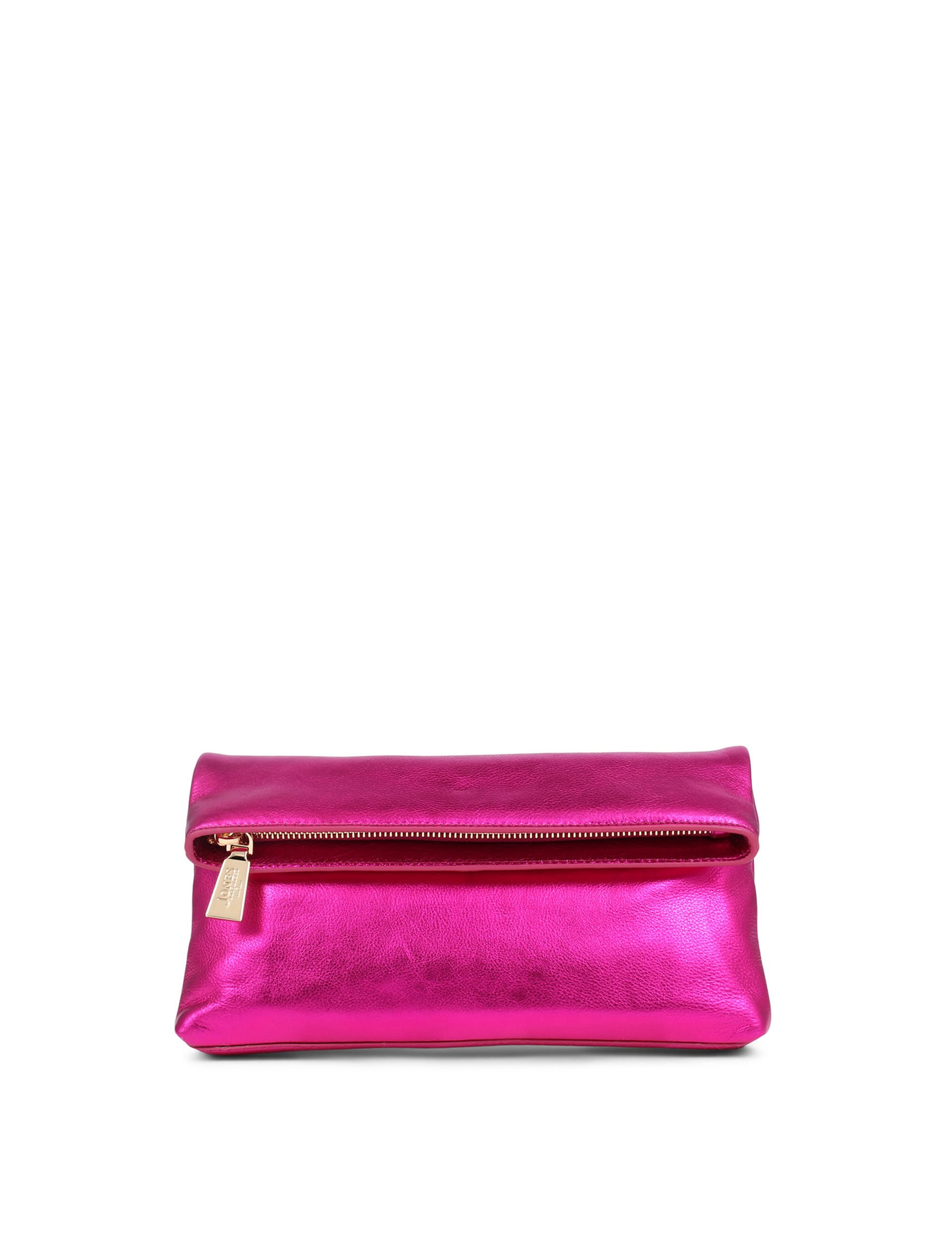 Leather Metallic Foldover Clutch Bag | Jones Bootmaker | M&S