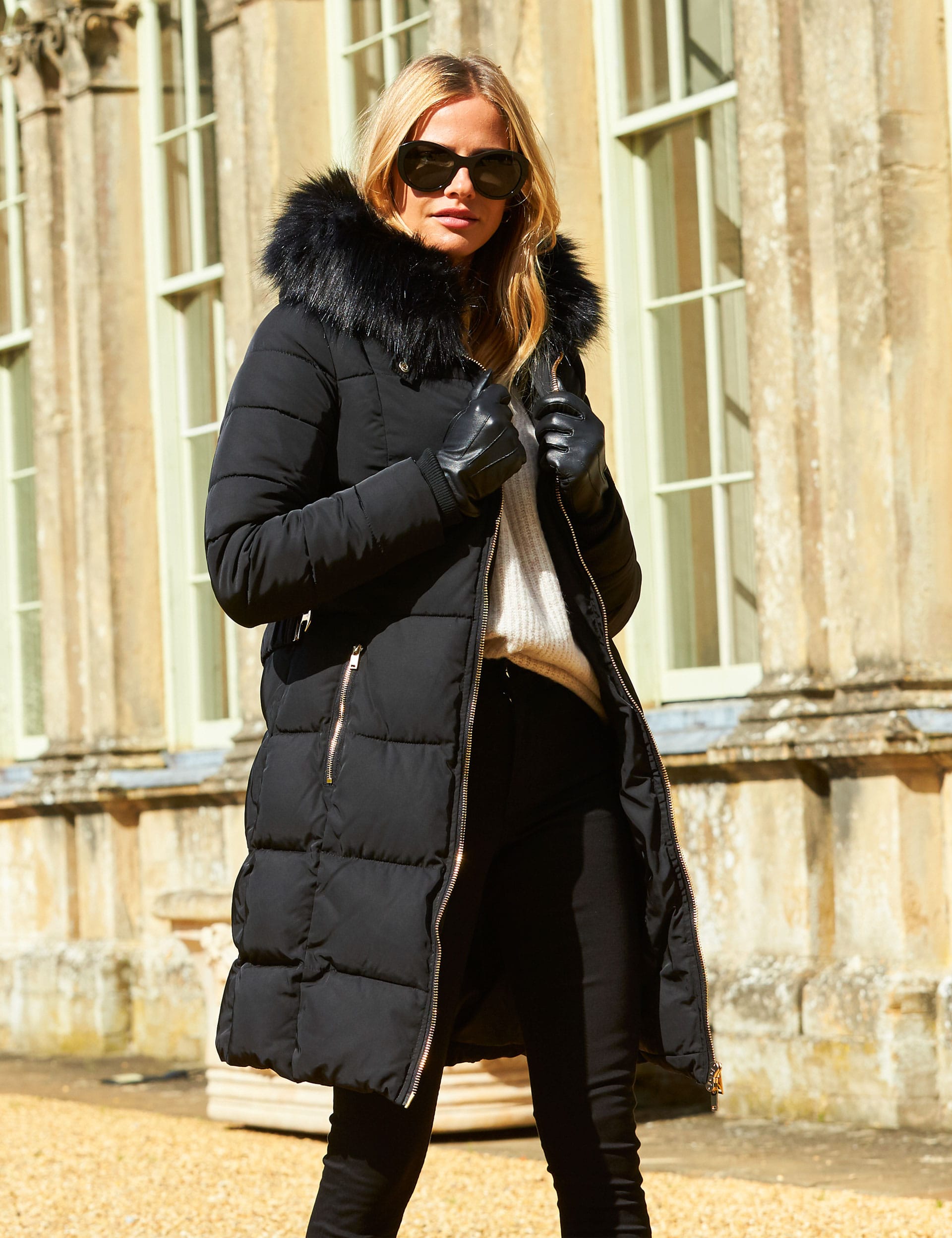 Padded Longline Coat | SOSANDAR | M&S