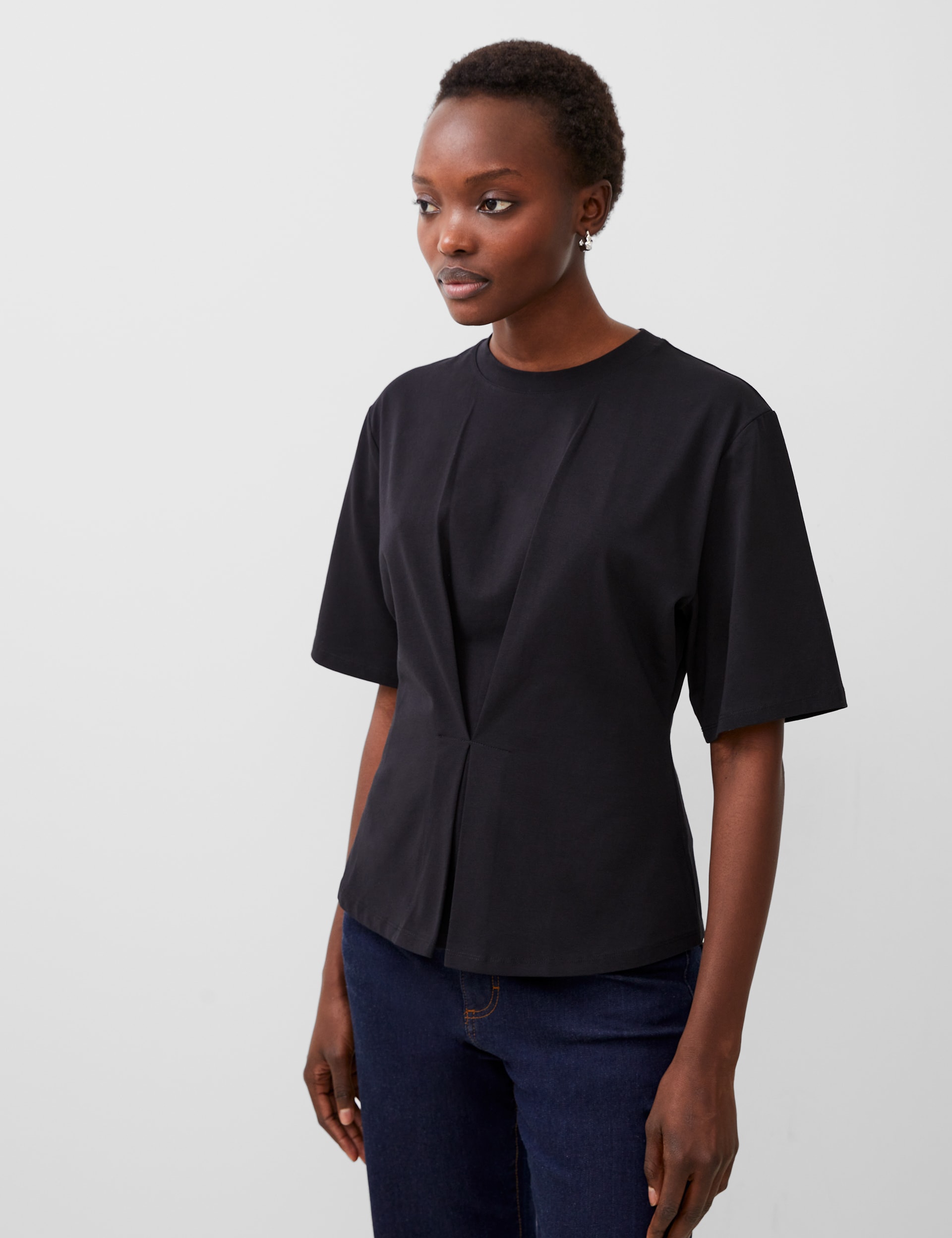 Cotton Rich Waisted Top | French Connection | M&S