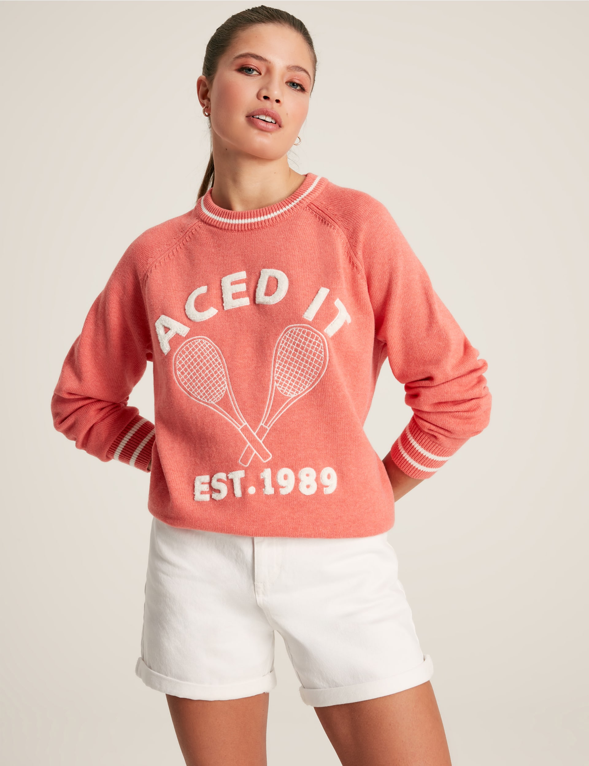 Pure Cotton Slogan Crew Neck Jumper | Joules | M&S
