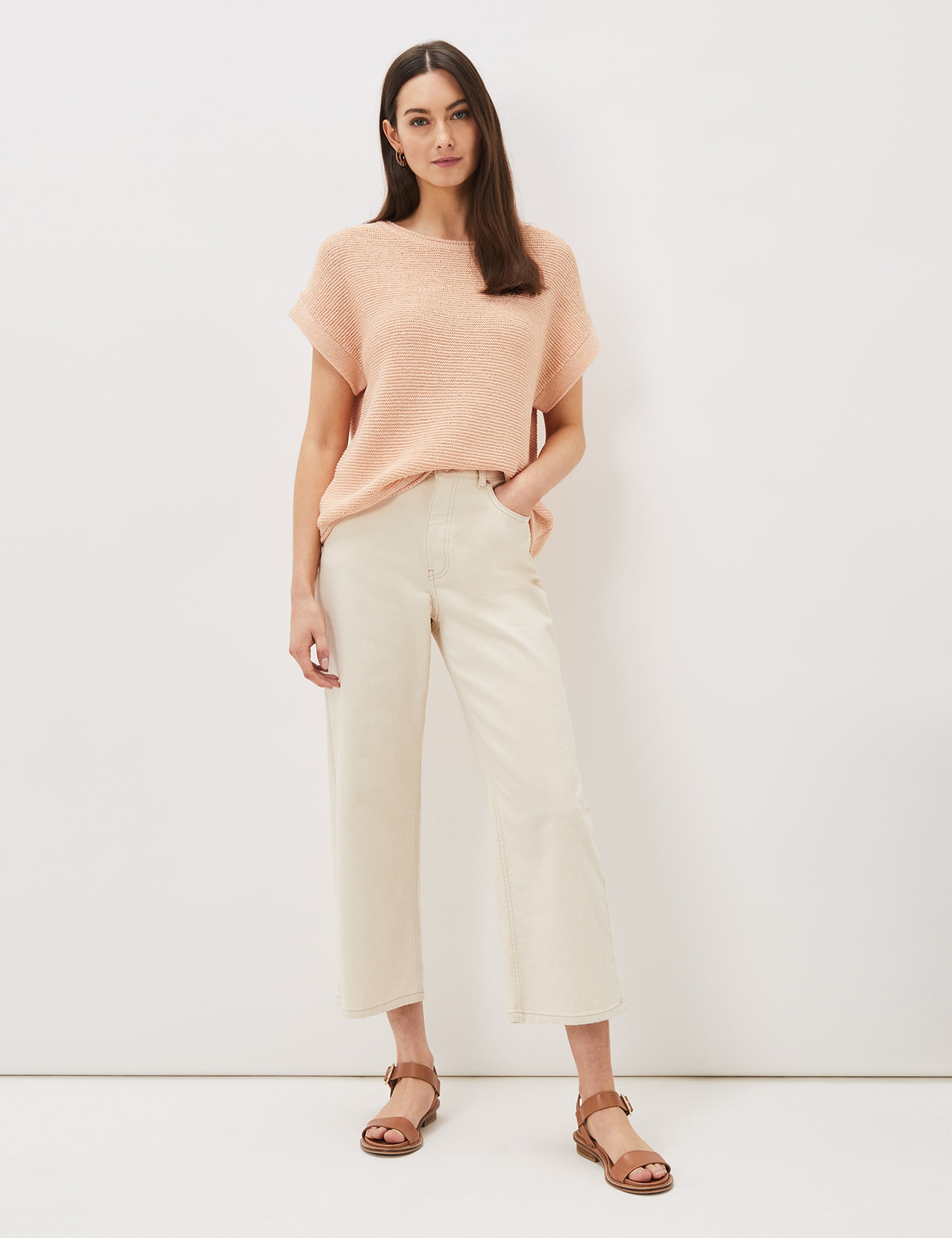Scoop Neck Short Sleeve Knitted Top | Phase Eight | M&S