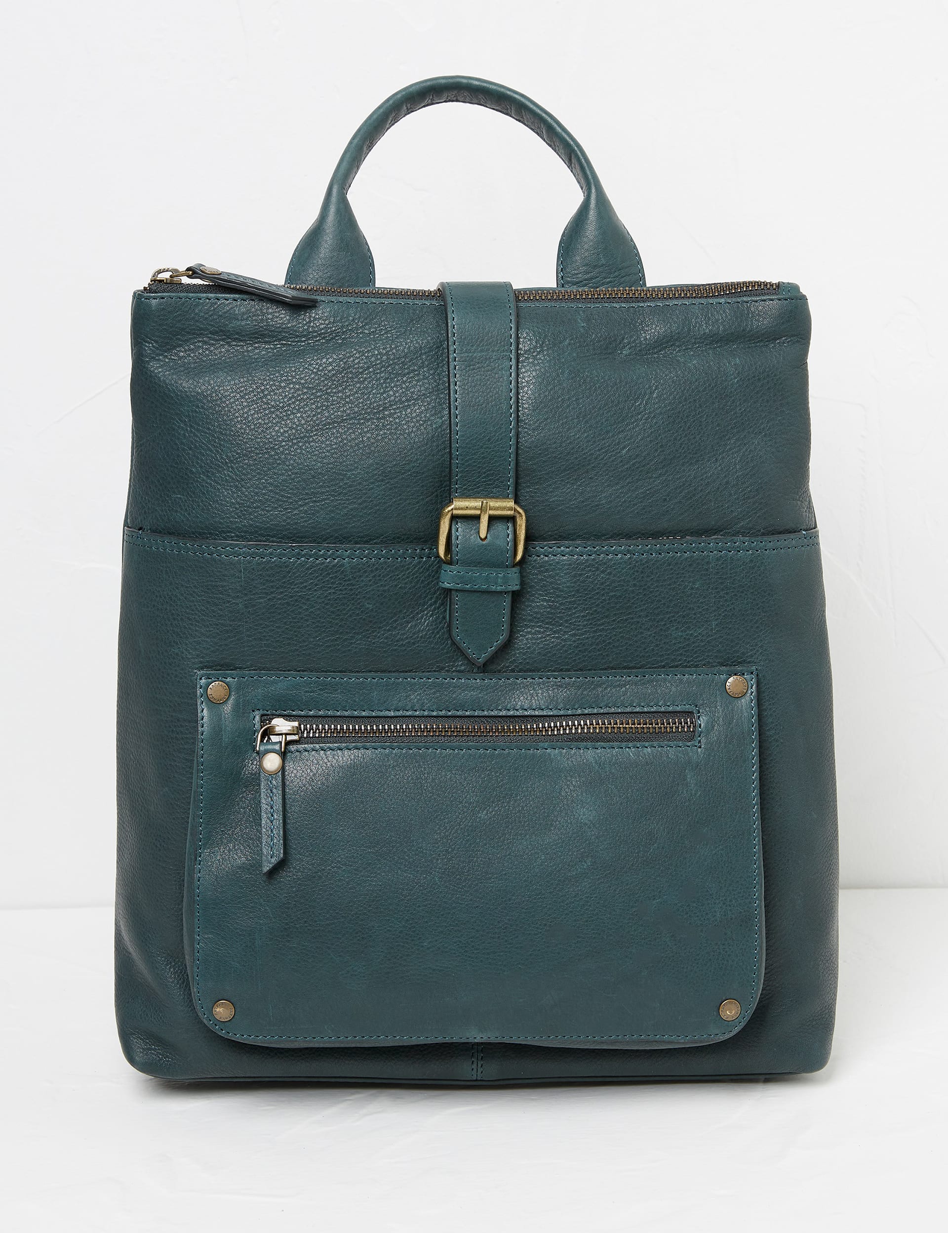 Leather Multi Pocket Buckle Detail Backpack | FatFace | M&S