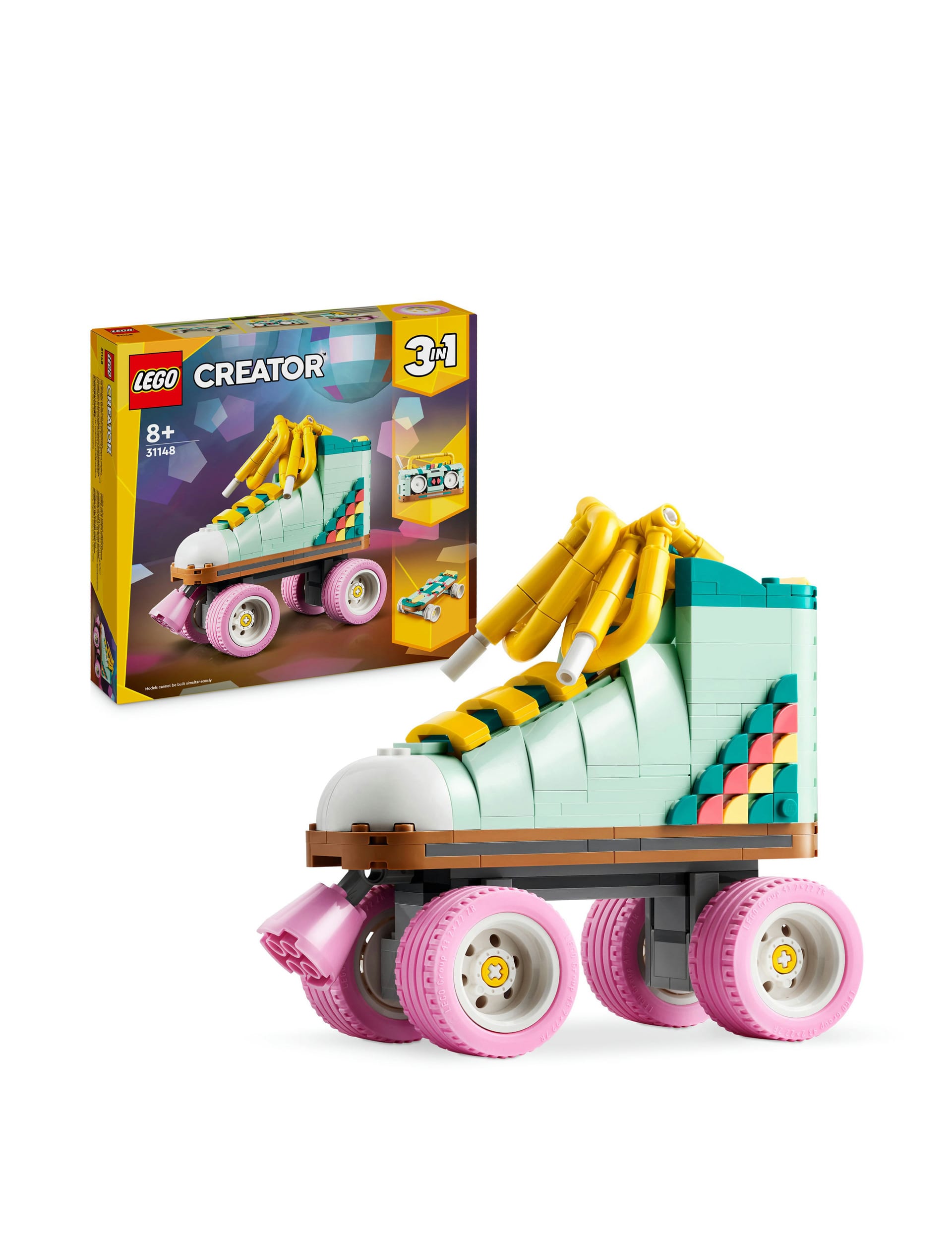 LEGO® Creator 3in1 Retro Roller Skate Toy Set 31148 (8+ Yrs) | Lego | M&S