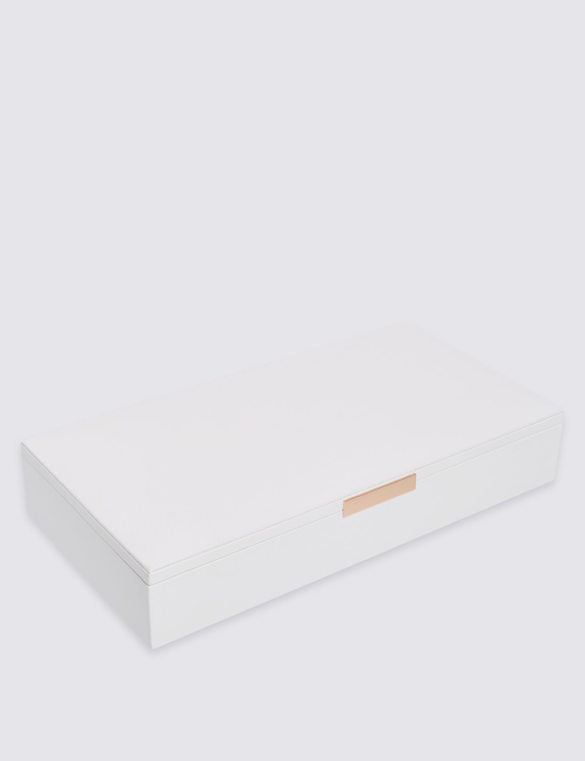 Sleek Bonded Large Jewellery Box | M&S Collection | M&S