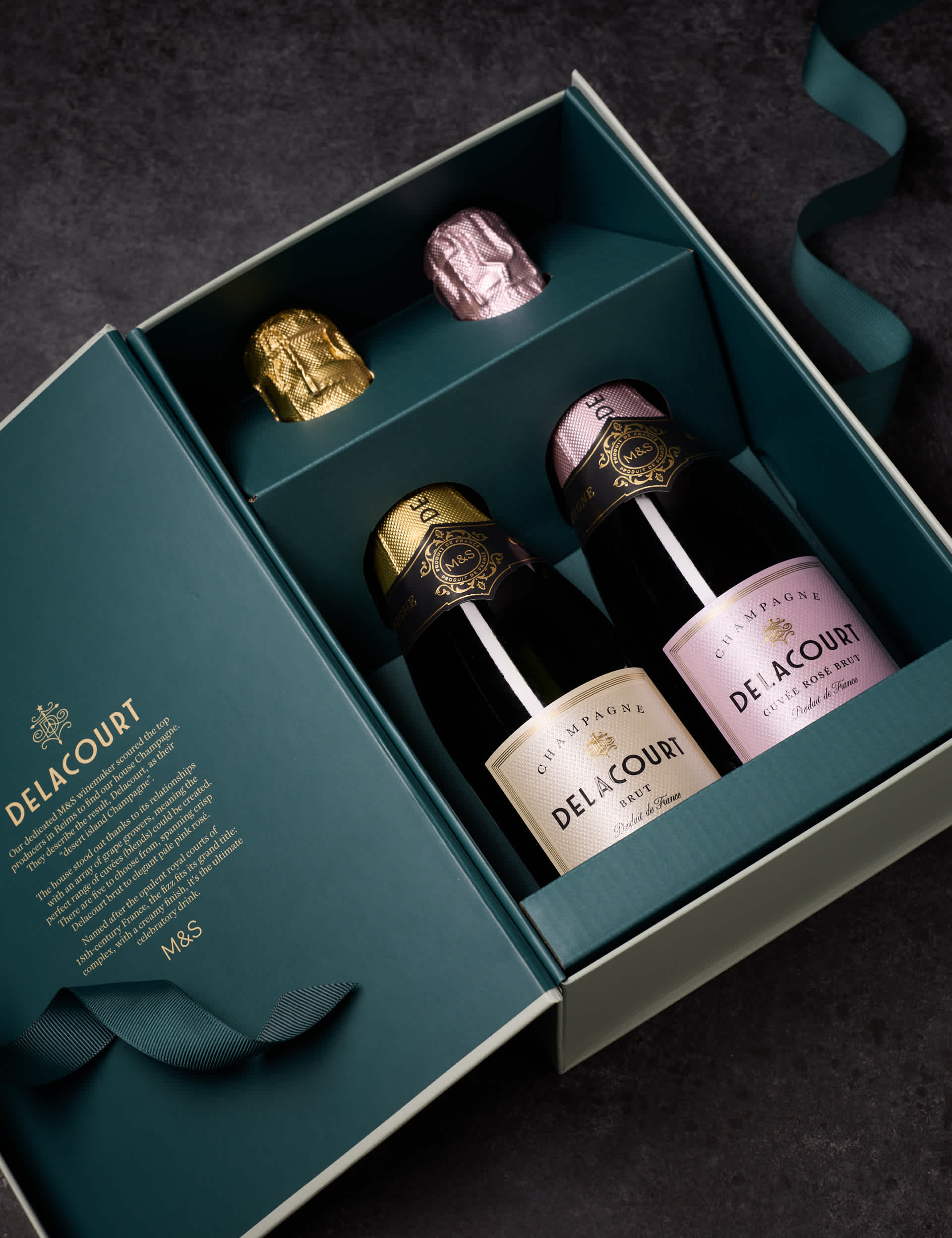 Delacourt Champagne Half Bottles Gift | M&S Hampers | M&S