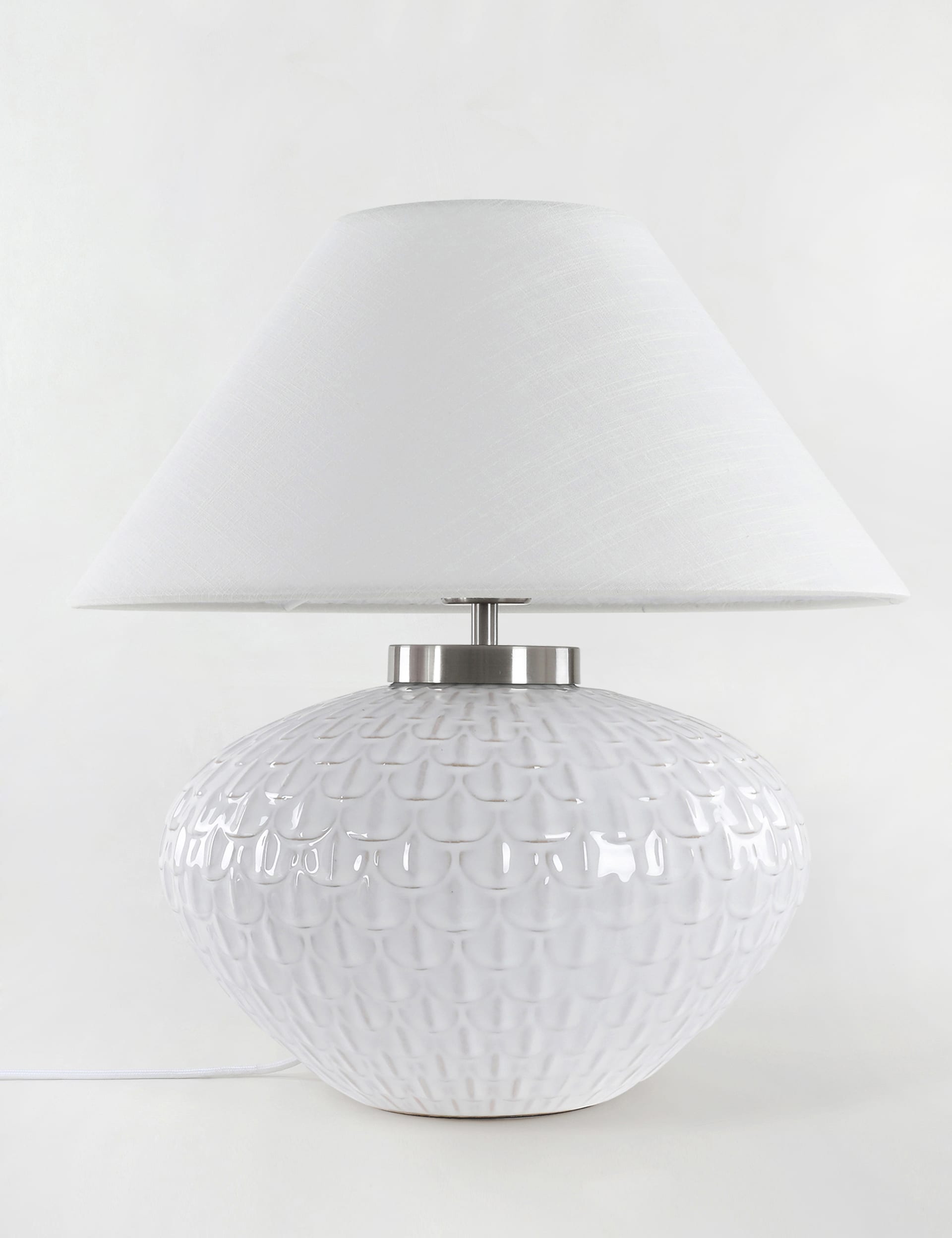 Textured Scallop Table Lamp | M&S Collection | M&S