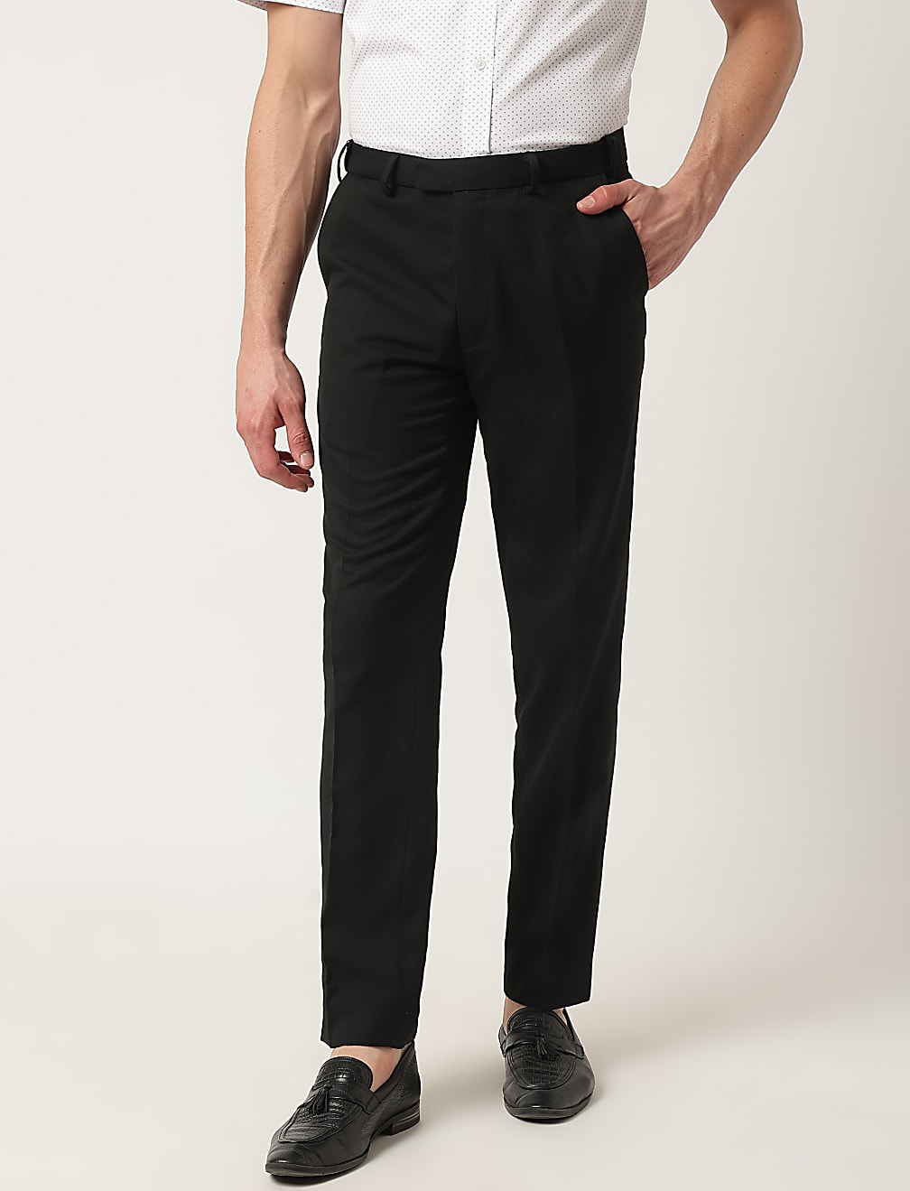 Buy Textured Slim Fit Trouser at Marks & Spencer