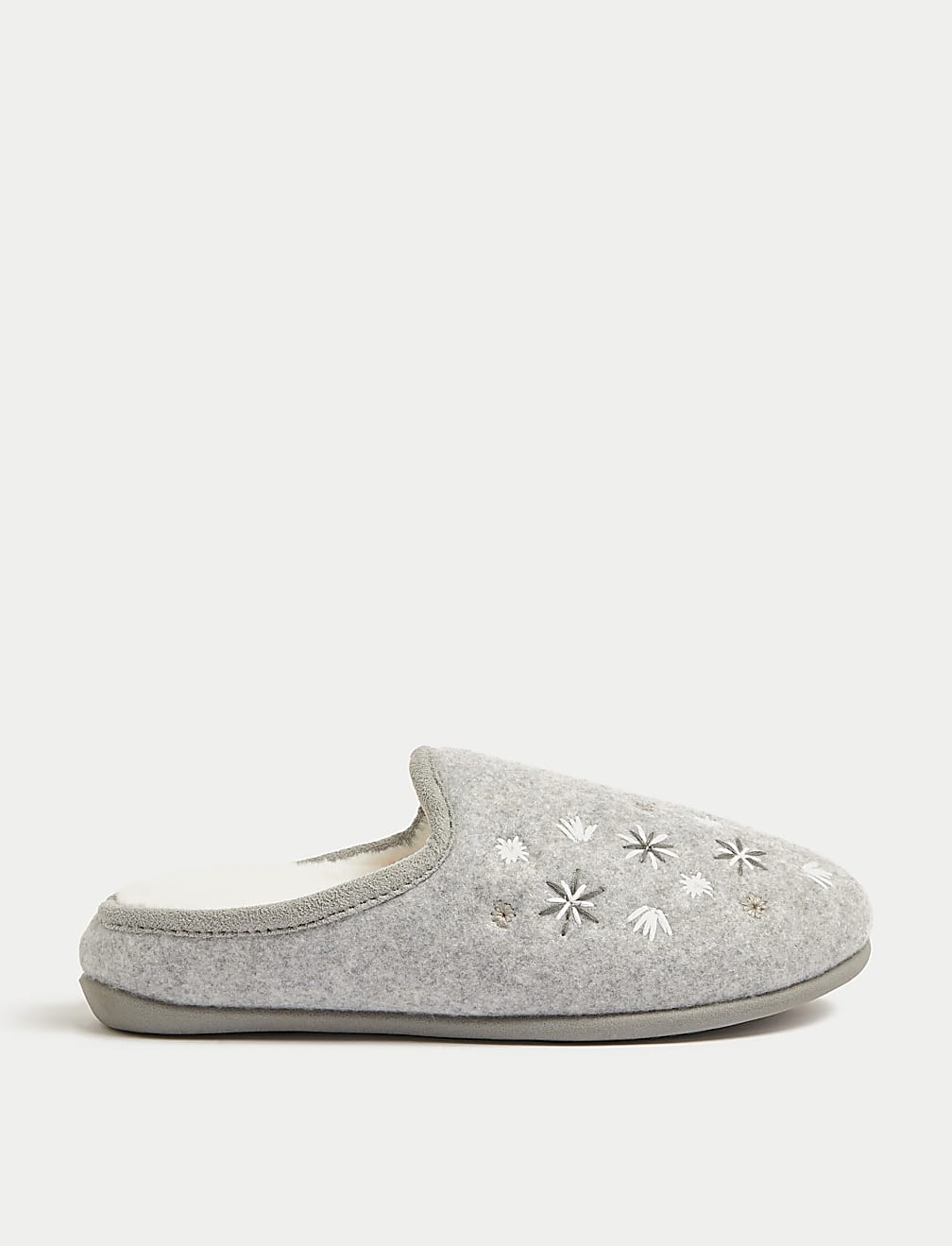 Buy Embroidered Mule Slippers with Freshfeet™ at Marks & Spencer