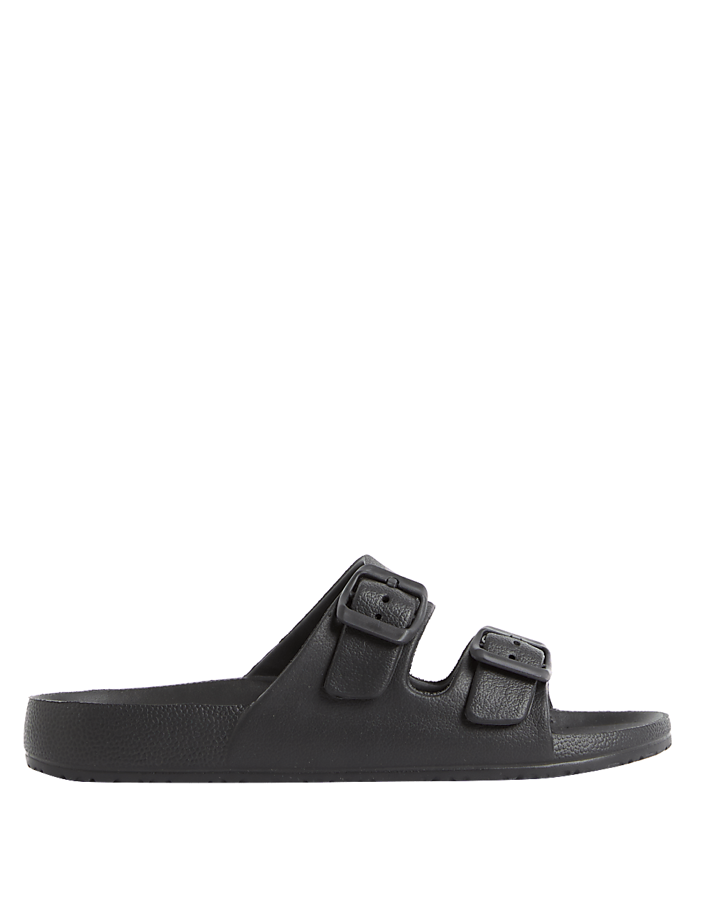 Buckle Footbed Sliders