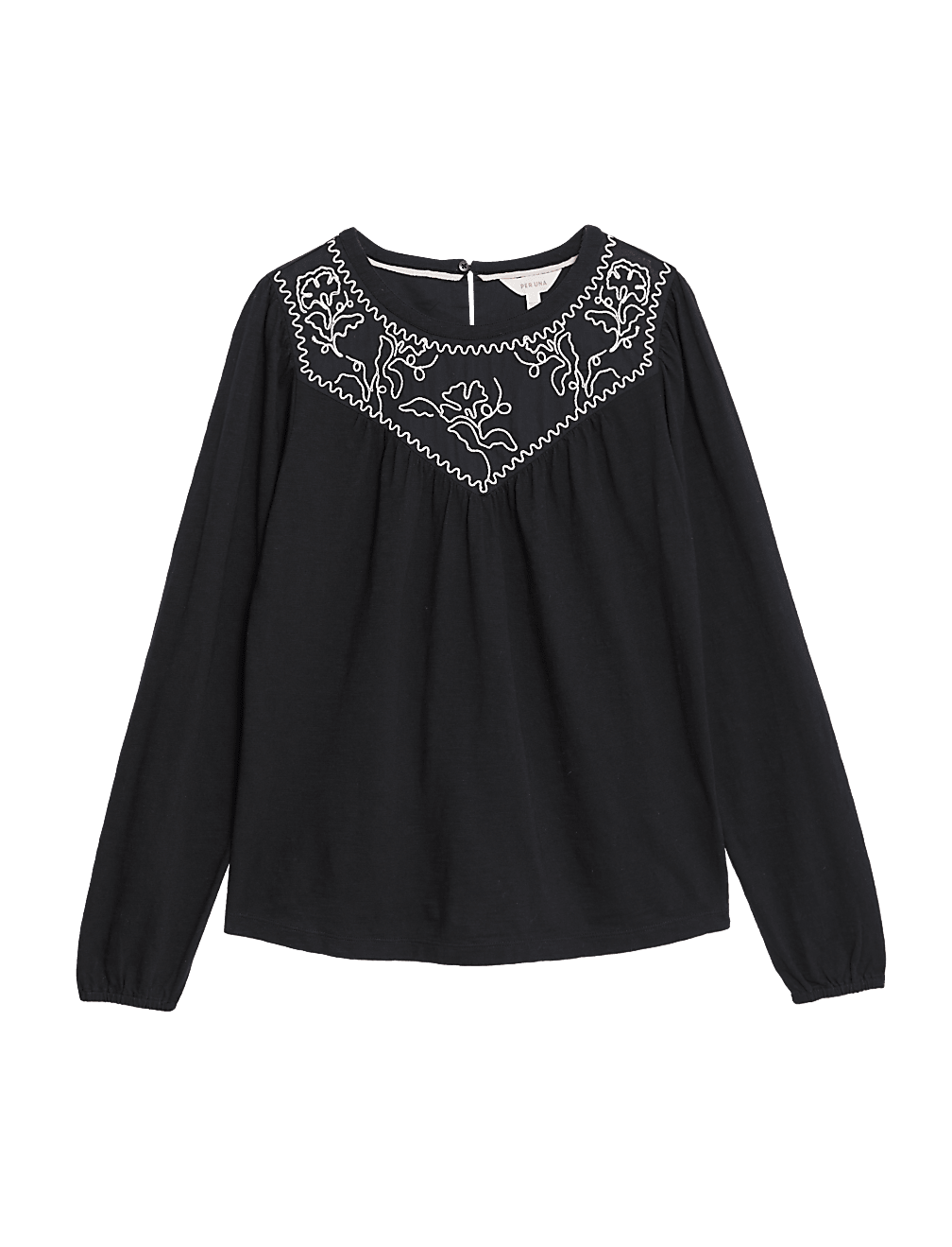 Buy Pure Cotton Embroidered Top at Marks & Spencer