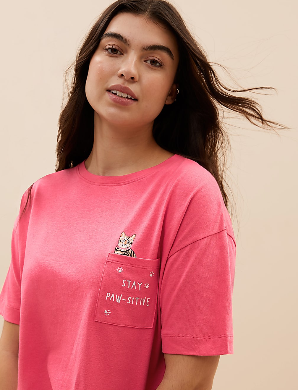 Buy Cotton Rich Cat Shortie Set at Marks & Spencer
