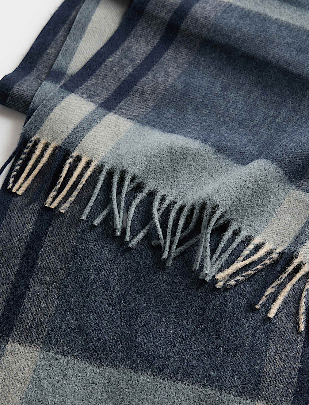 Buy Merino Wool Checked Scarf at Marks & Spencer