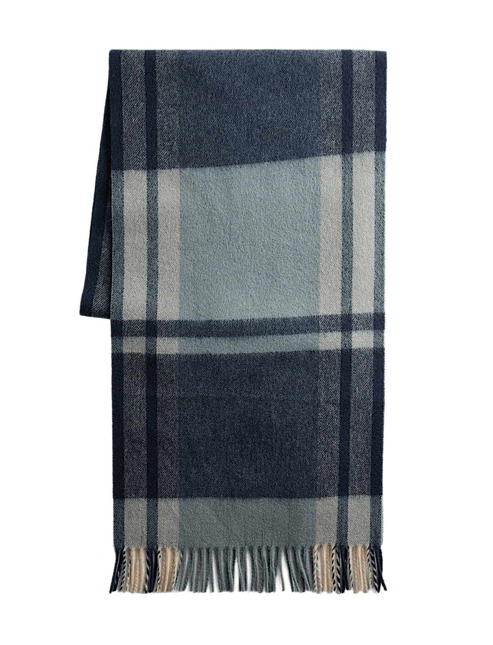 Buy Merino Wool Checked Scarf at Marks & Spencer