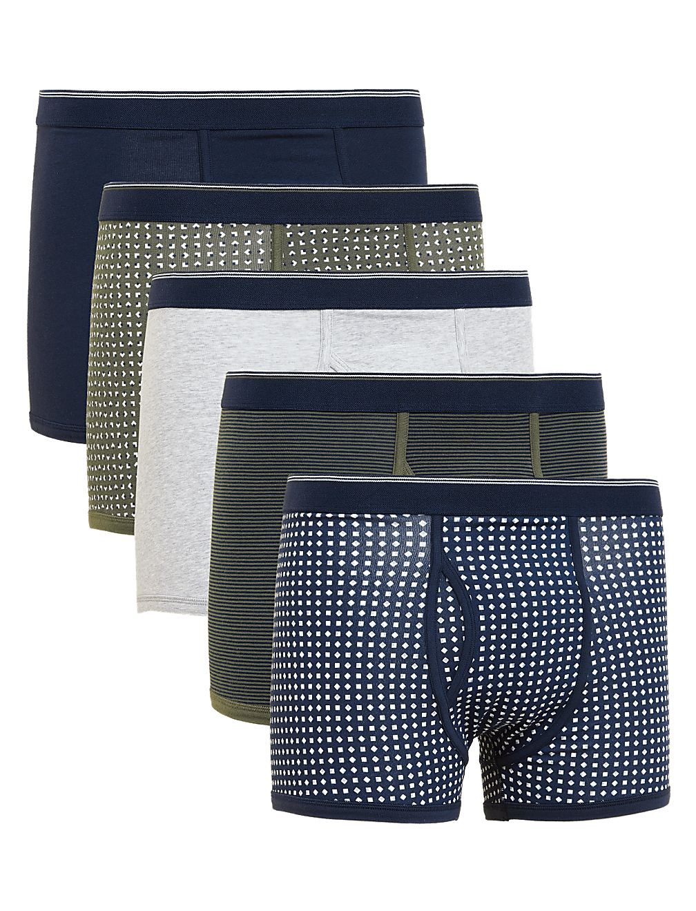 Buy 5pk Cotton Rich Cool & Fresh™ Trunks at Marks & Spencer