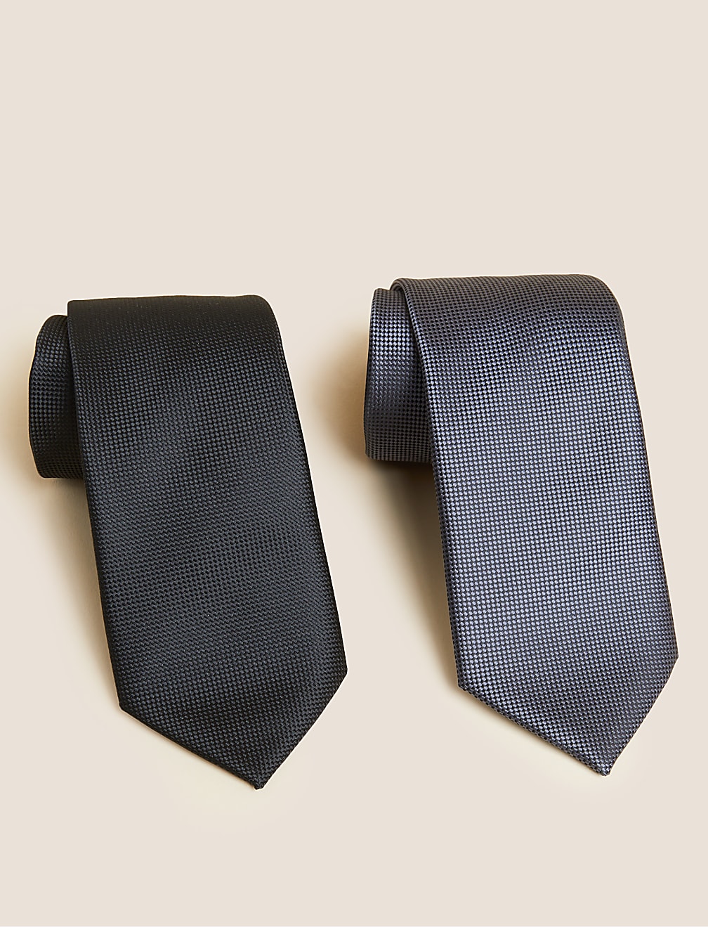 Buy 2pk Textured Ties at Marks & Spencer