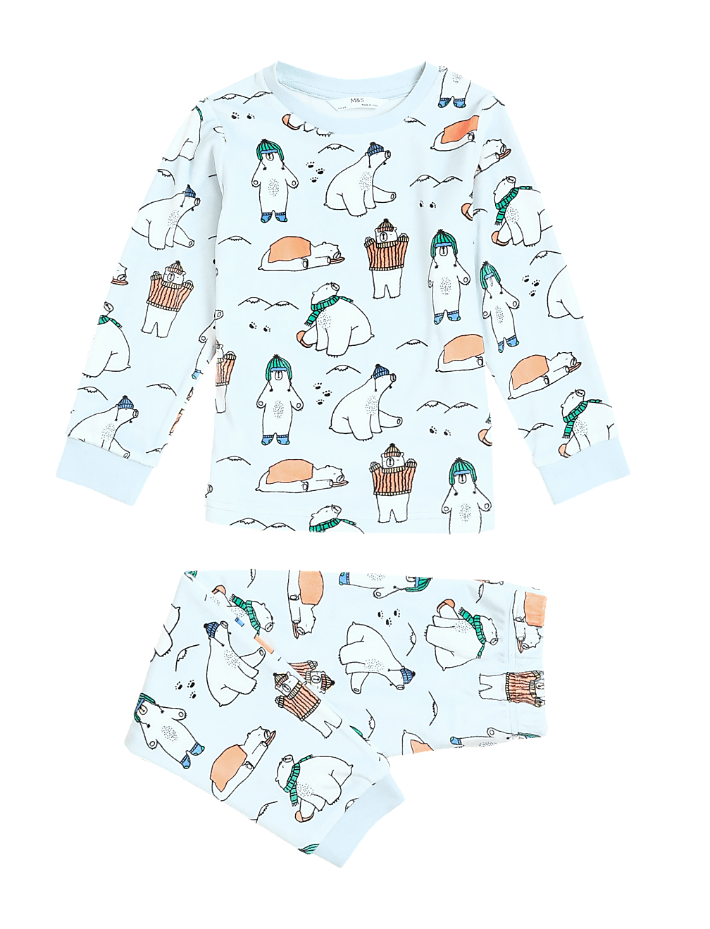 Buy Velour Polar Bear Pyjamas (1 - 7 Yrs) at Marks & Spencer