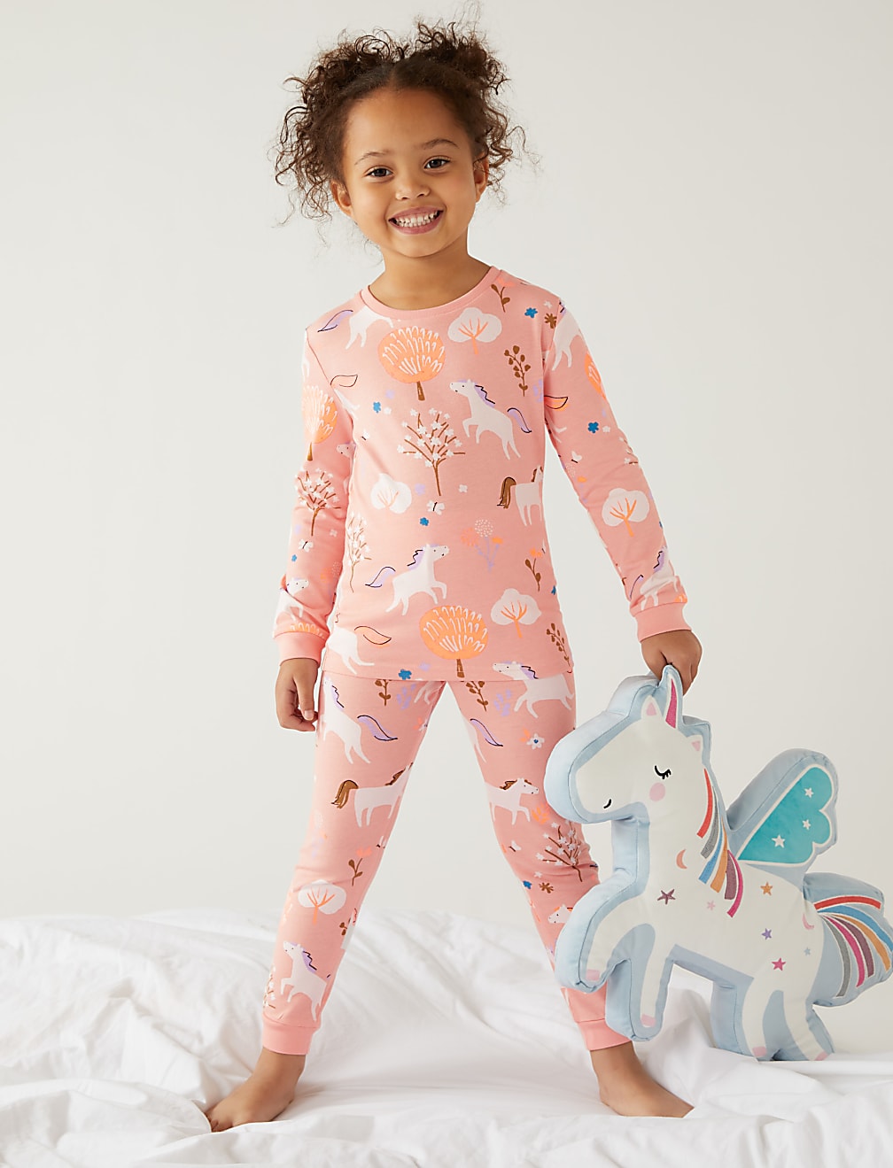 Buy Cotton Rich Horse Print Pyjamas (1-8 Yrs) at Marks & Spencer