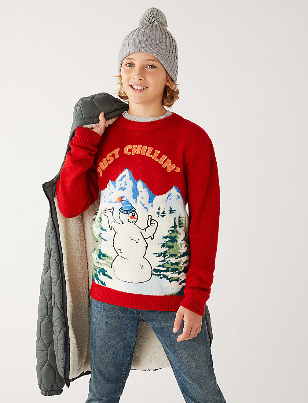 Buy Knitted Snowman Jumper at Marks & Spencer