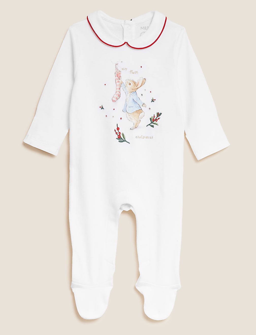 Buy Pure Cotton Peter Rabbit™ Sleepsuit at Marks & Spencer