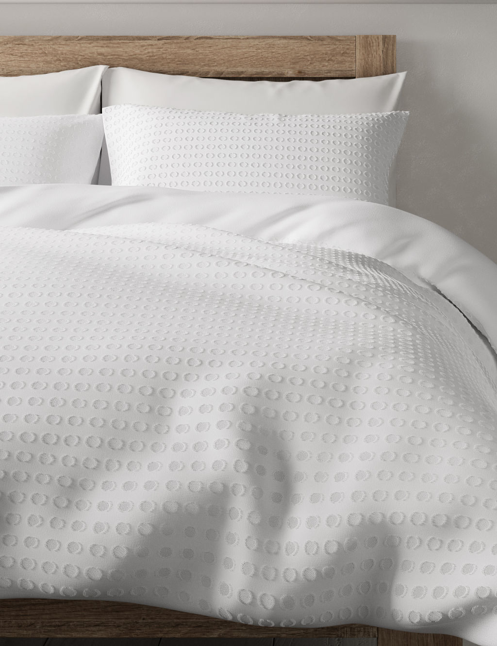 Pure Cotton Spotty Textured Bedding Set | M&S Collection | M&S