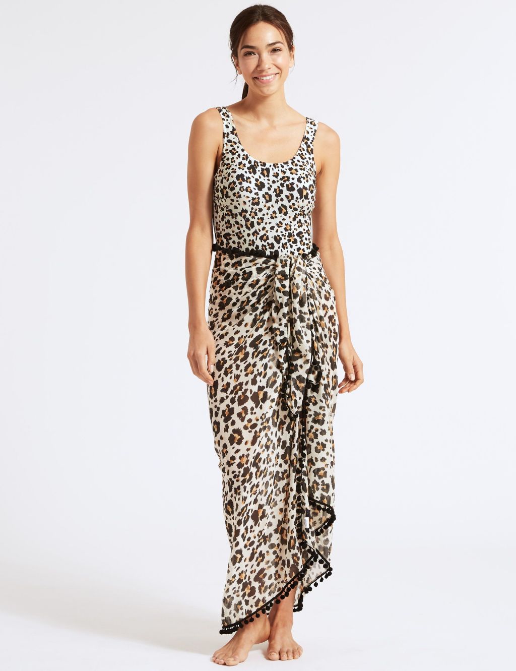 Animal Print Swimsuit Set with Sarong | M&S