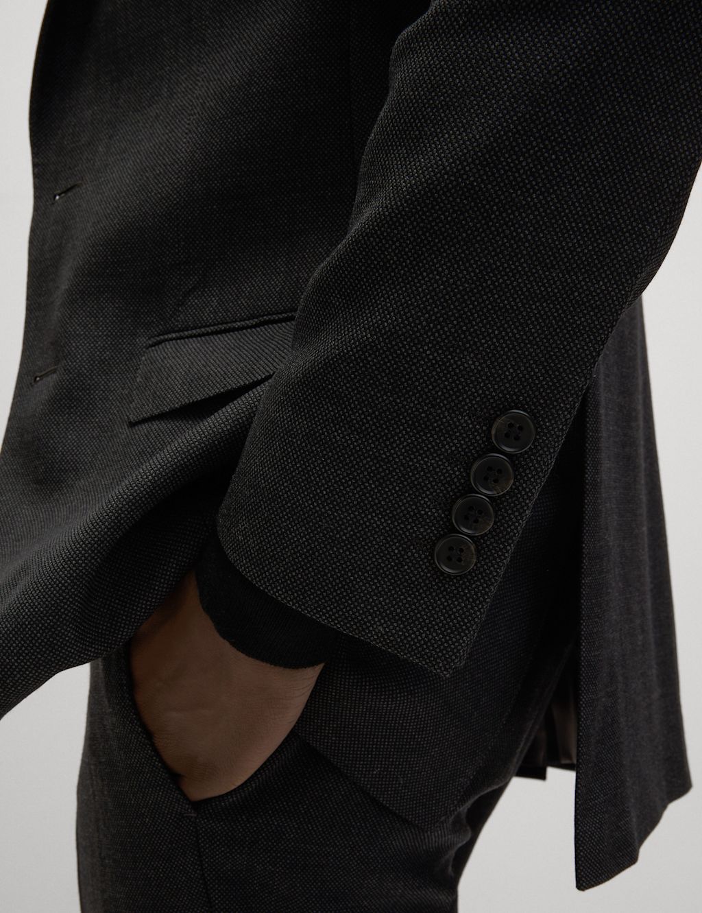 Slim Fit Pure Wool Textured Suit | M&S