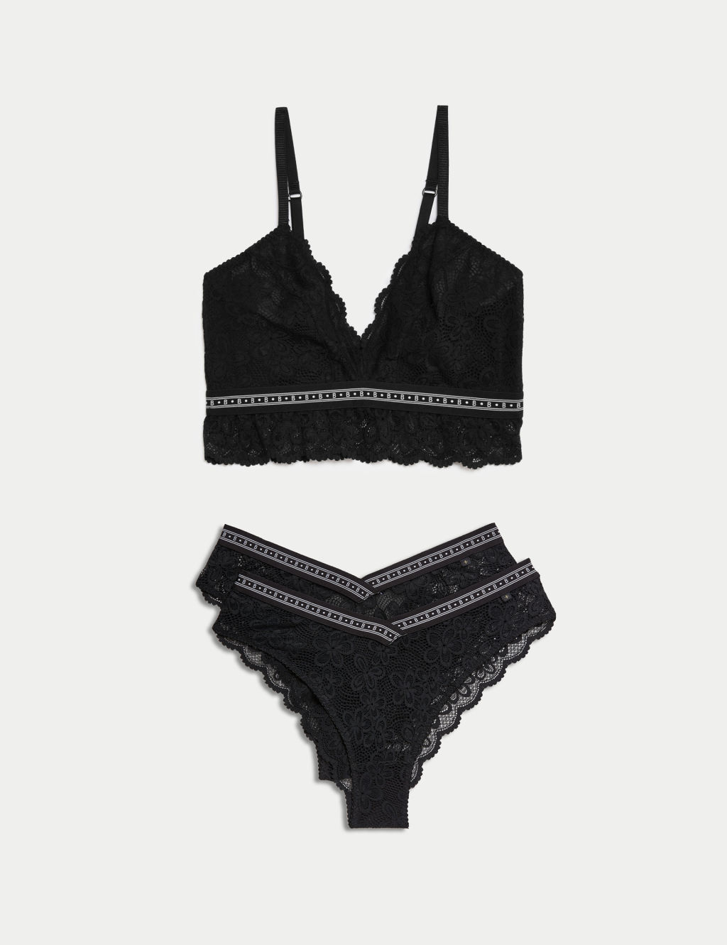 Cleo Lace Non Wired Bralette Set | M&S