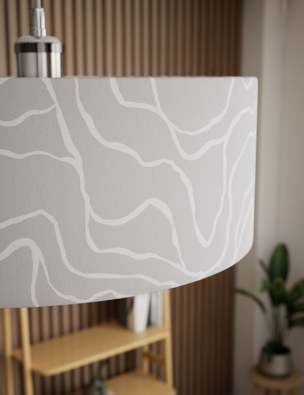 Mineral Wave Drum Lamp Shade | M&S Collection | M&S