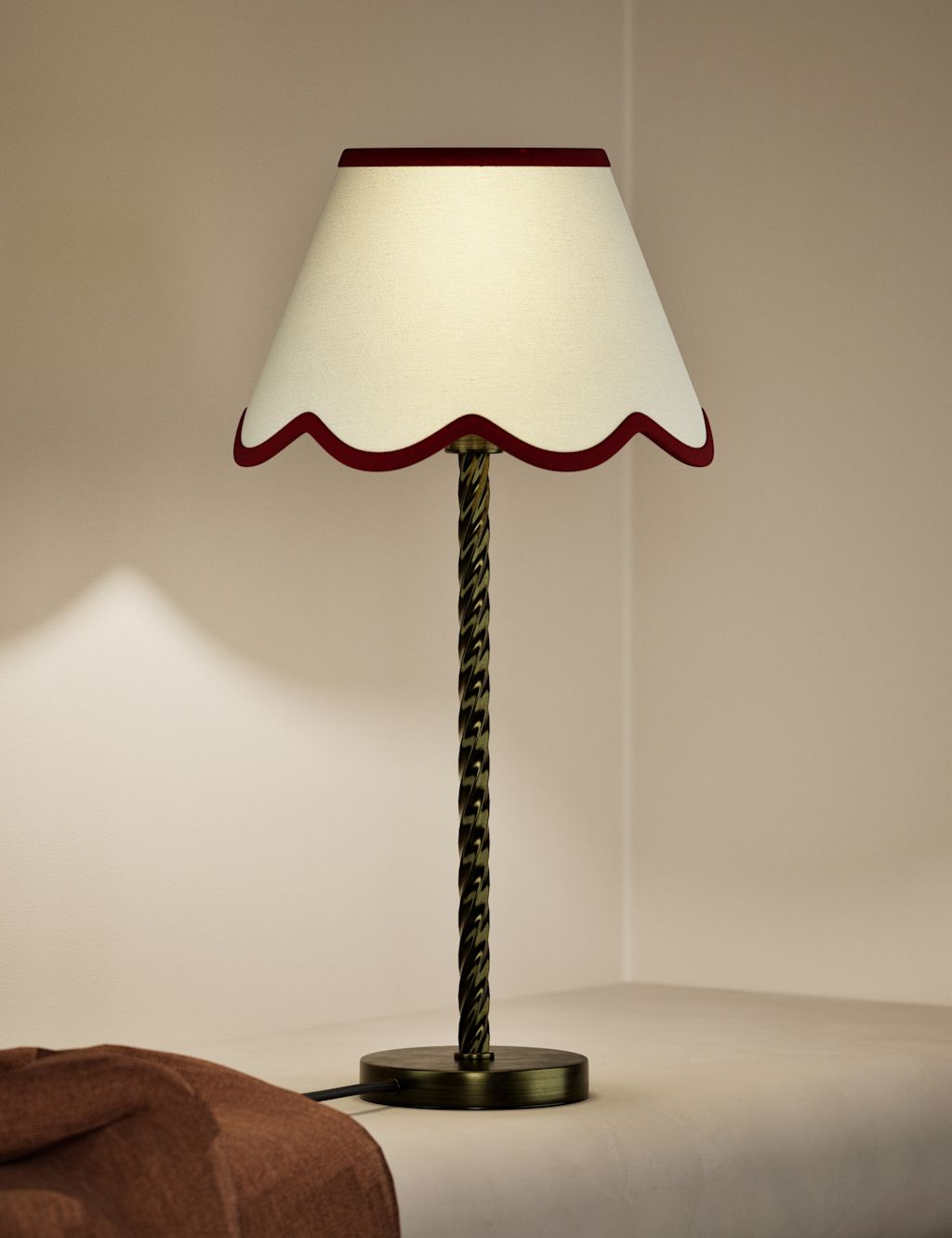 Scallop Trim Lamp Shade | M&S Collection | M&S