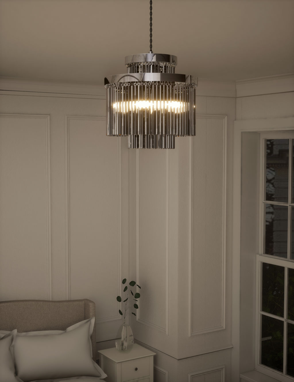 Monroe Glass Easy Fit Ceiling Lamp Shade | M&S Collection | M&S