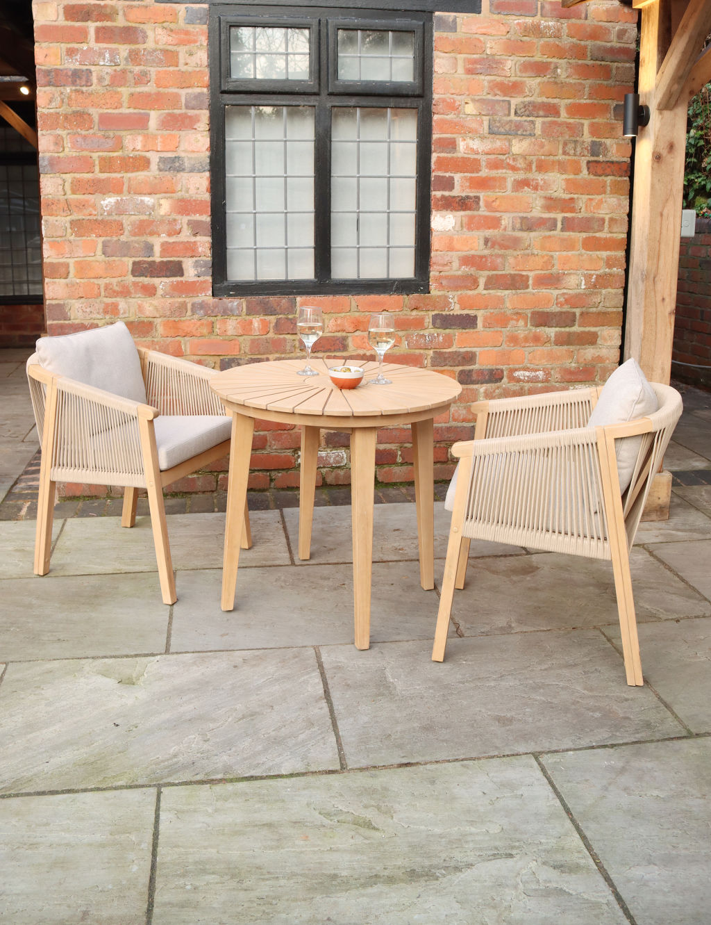 Roma 2 Seater Bistro Table & Chairs | Royalcraft | M&S