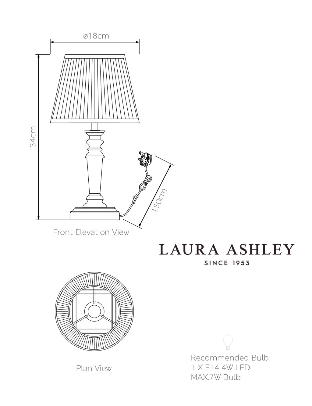 Set of 2 Tate Wooden Table Lamps | Laura Ashley | M&S