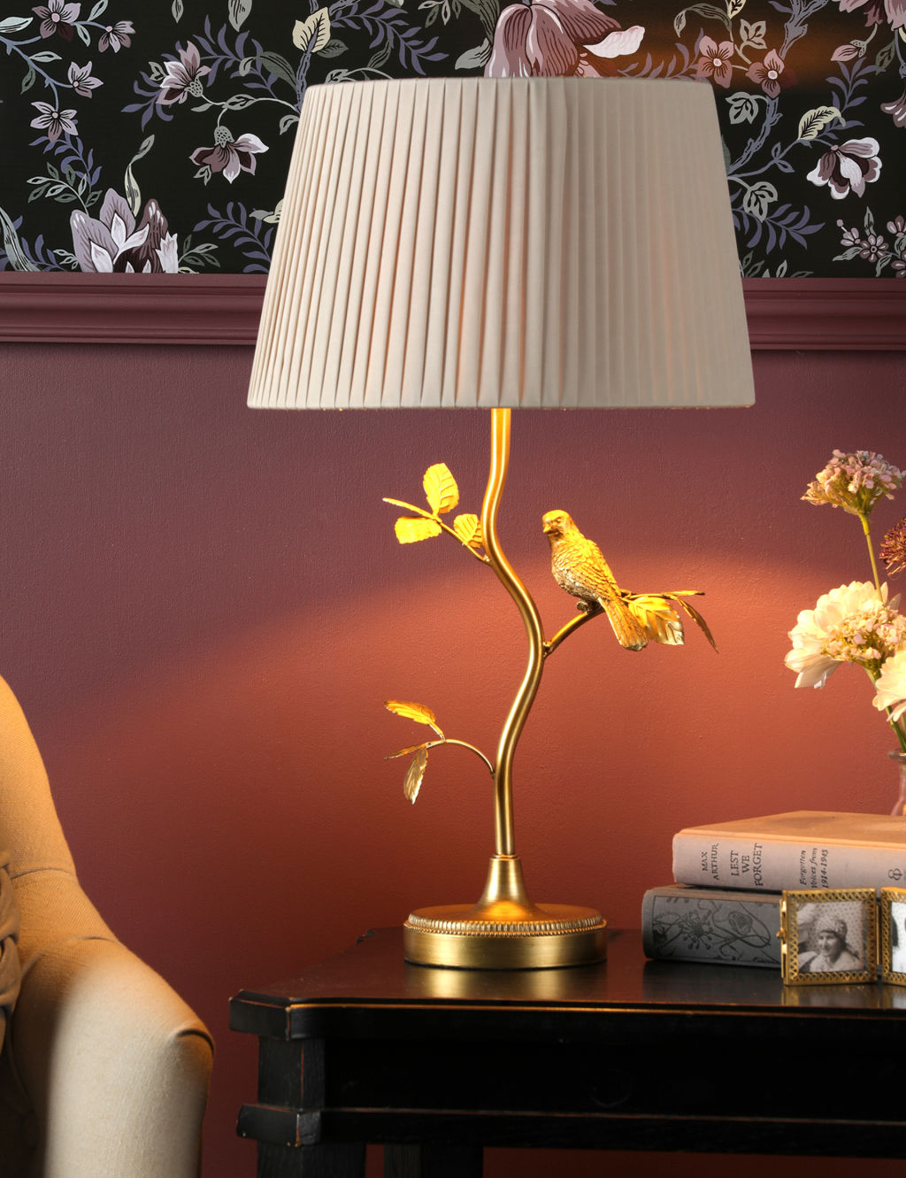 Egelton Metal Bird Table Lamp | Laura Ashley | M&S