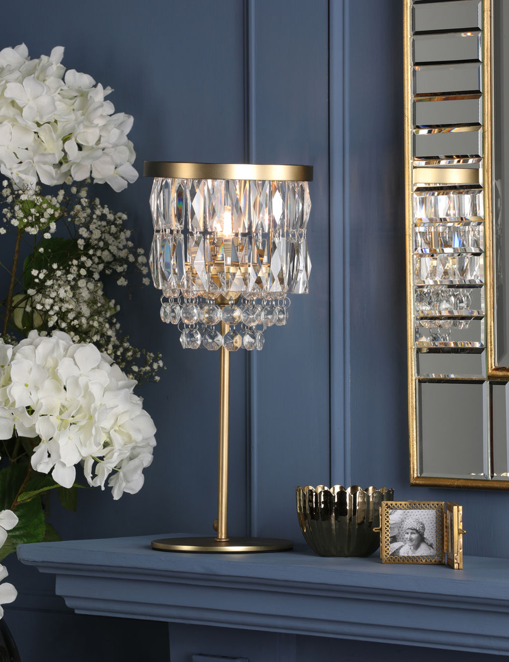 Rhosill Faceted Glass Table Lamp | Laura Ashley | M&S