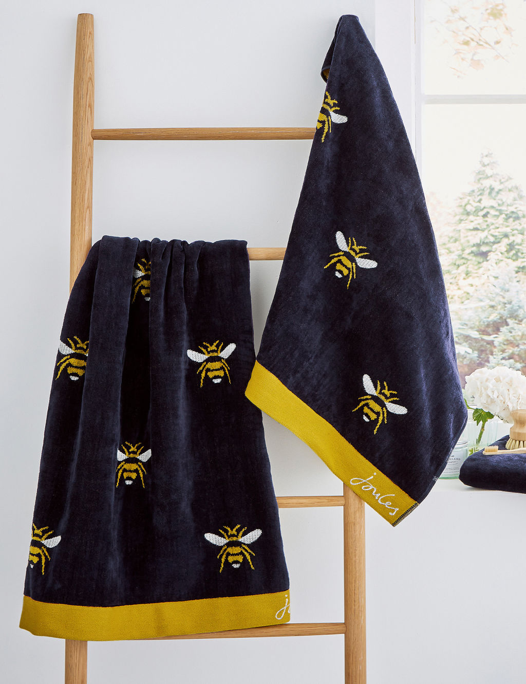 Pure Cotton Botanical Bee Towel | Joules | M&S