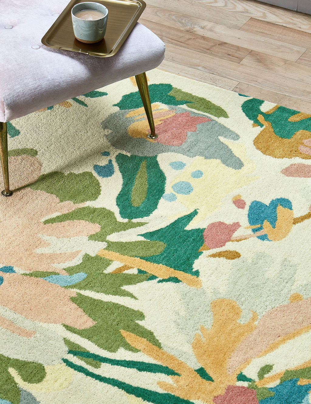 Reef Pure Wool Floral Rug | Asiatic | M&S