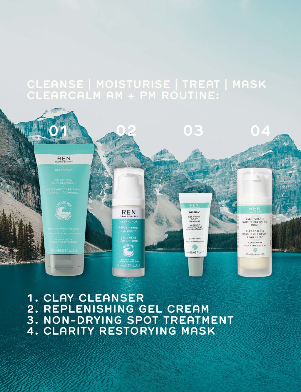 ClearCalm 3 Replenishing Gel Cream 50ml | REN | M&S