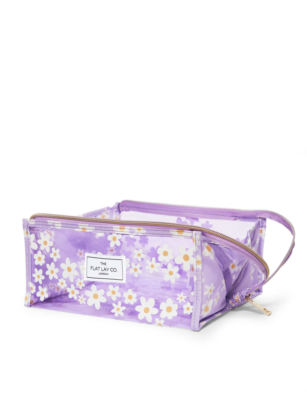 The Flat Lay Co. Makeup Jelly Box Bag in Lilac Daisy | Flat Lay Co | M&S