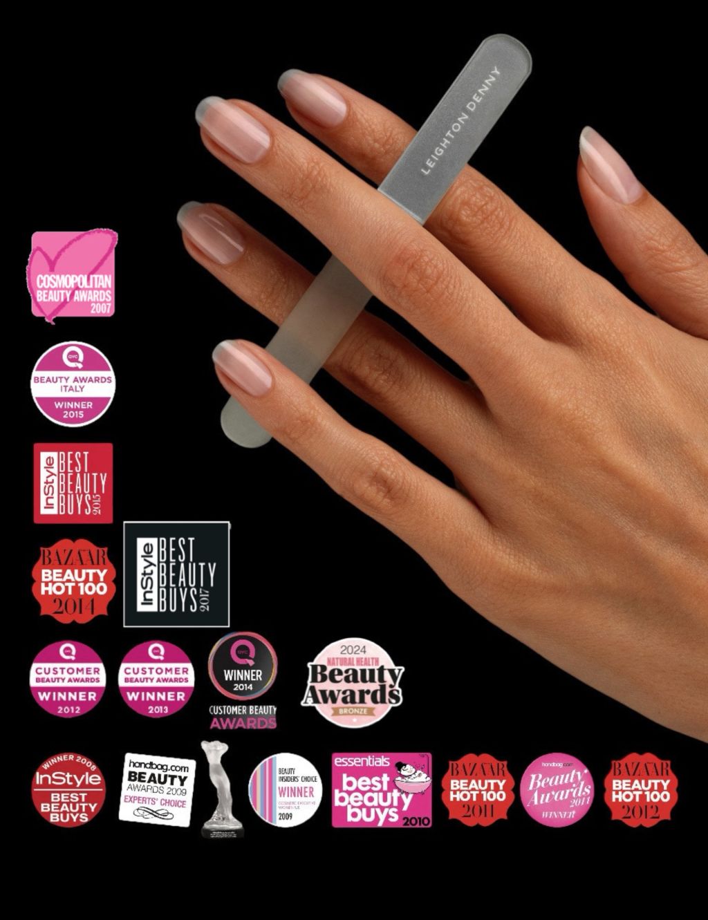 Mini Travel Crystal Nail File & Case 90mm | Leighton Denny | M&S
