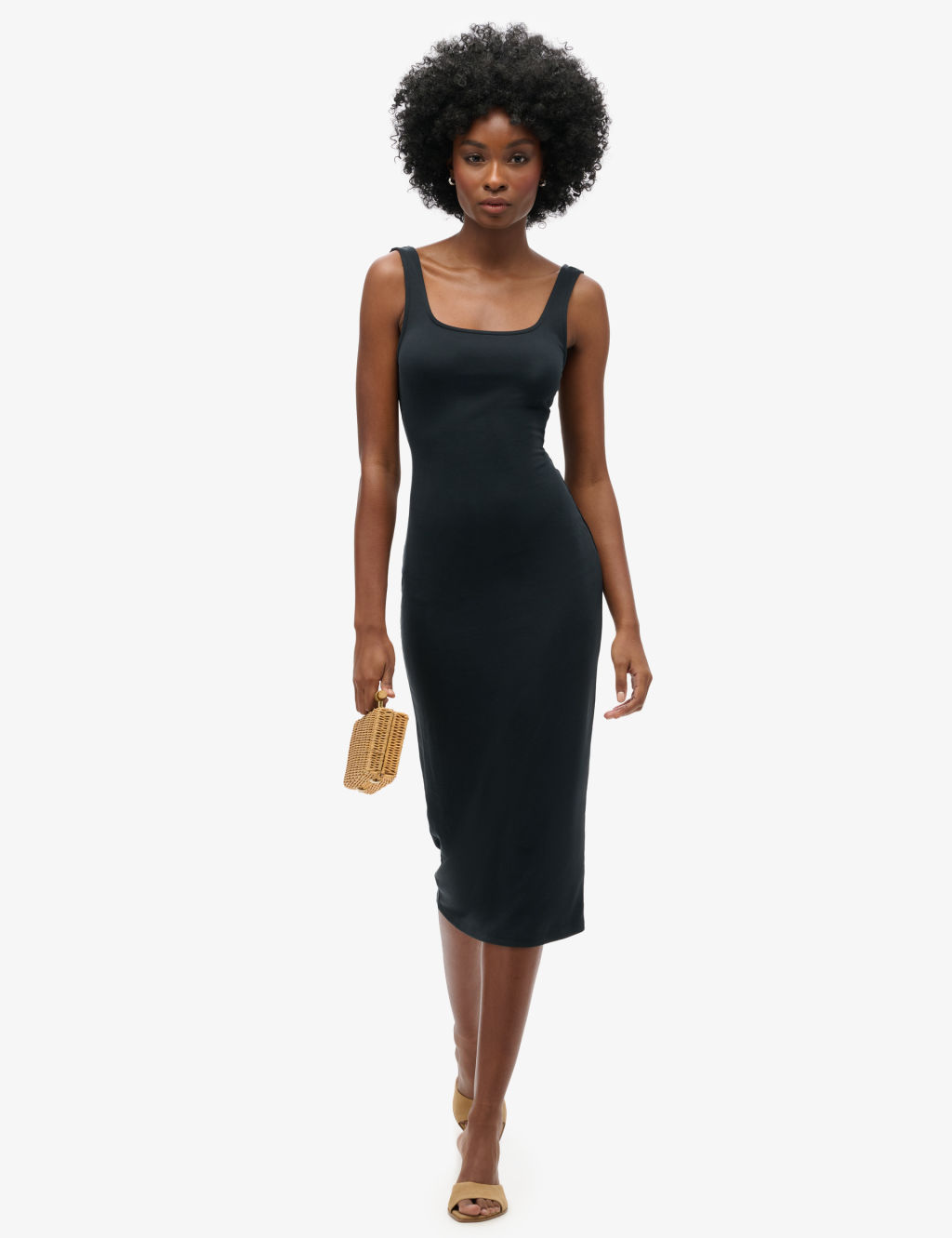 Jersey Square Neck Midi Bodycon Dress | Superdry | M&S