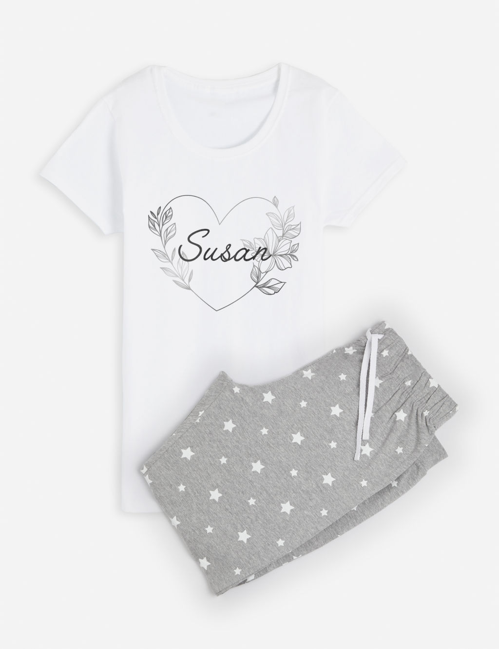 Personalised Heart Pyjamas | Dollymix | M&S